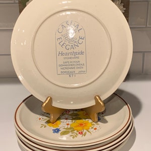 Vintage Hearthside Floral Dinner Plates | Spring Flower Dinner Plates ...