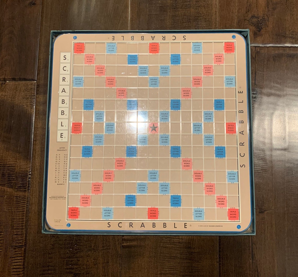 Vintage Scrabble Deluxe Edition Turntable by Selchow and - Etsy
