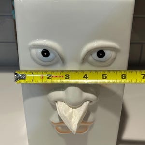 Porcelain Lady Face Tissue Box Cover | Fun Tissue Box Cover | Bathroom ...