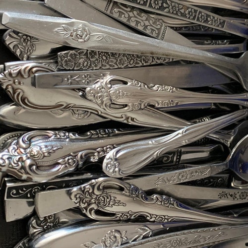 Mismatched Stainless Steel Silverware Eclectic Stainless - Etsy
