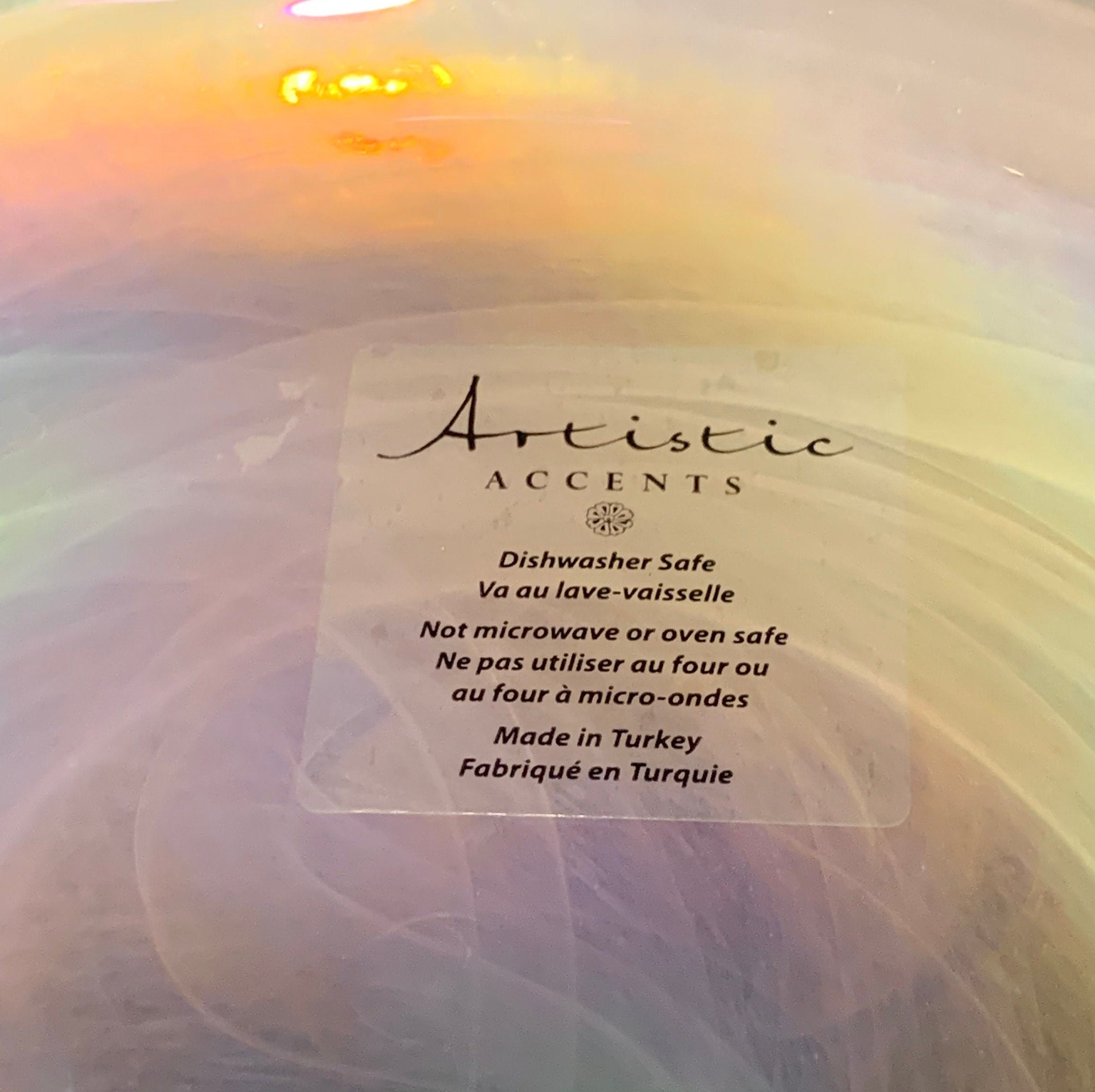 Artistic Accents Opalescent Glass Plates Made In Turkey Etsy