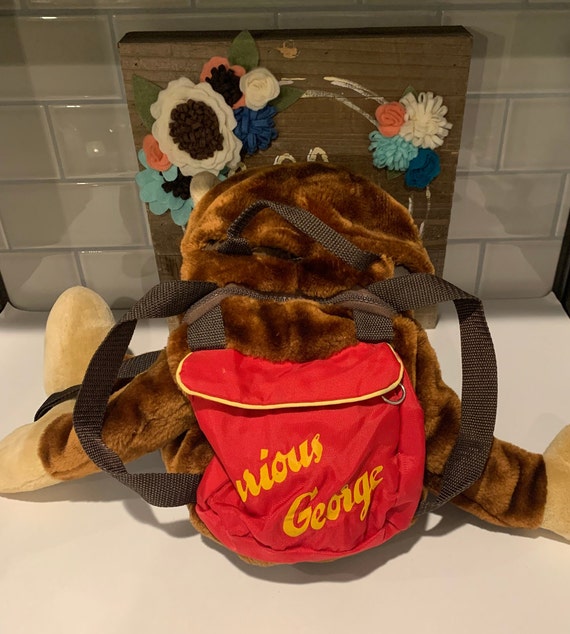 Vintage Curious George Puppet Backpack - Gem