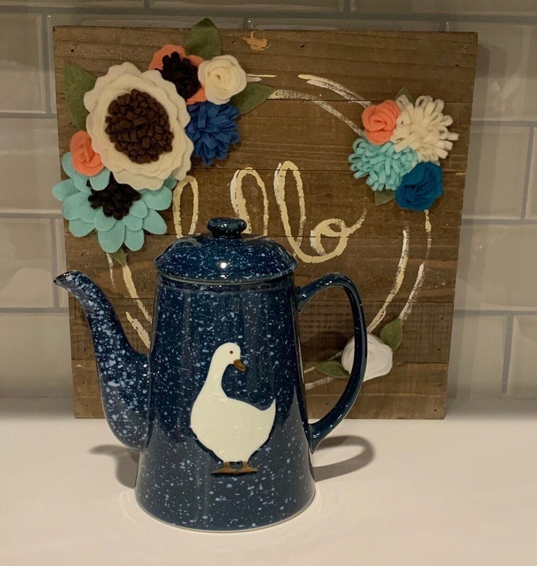 Goose Water Pitcher | Blue Otagiri Goose Tea Pot - Etsy