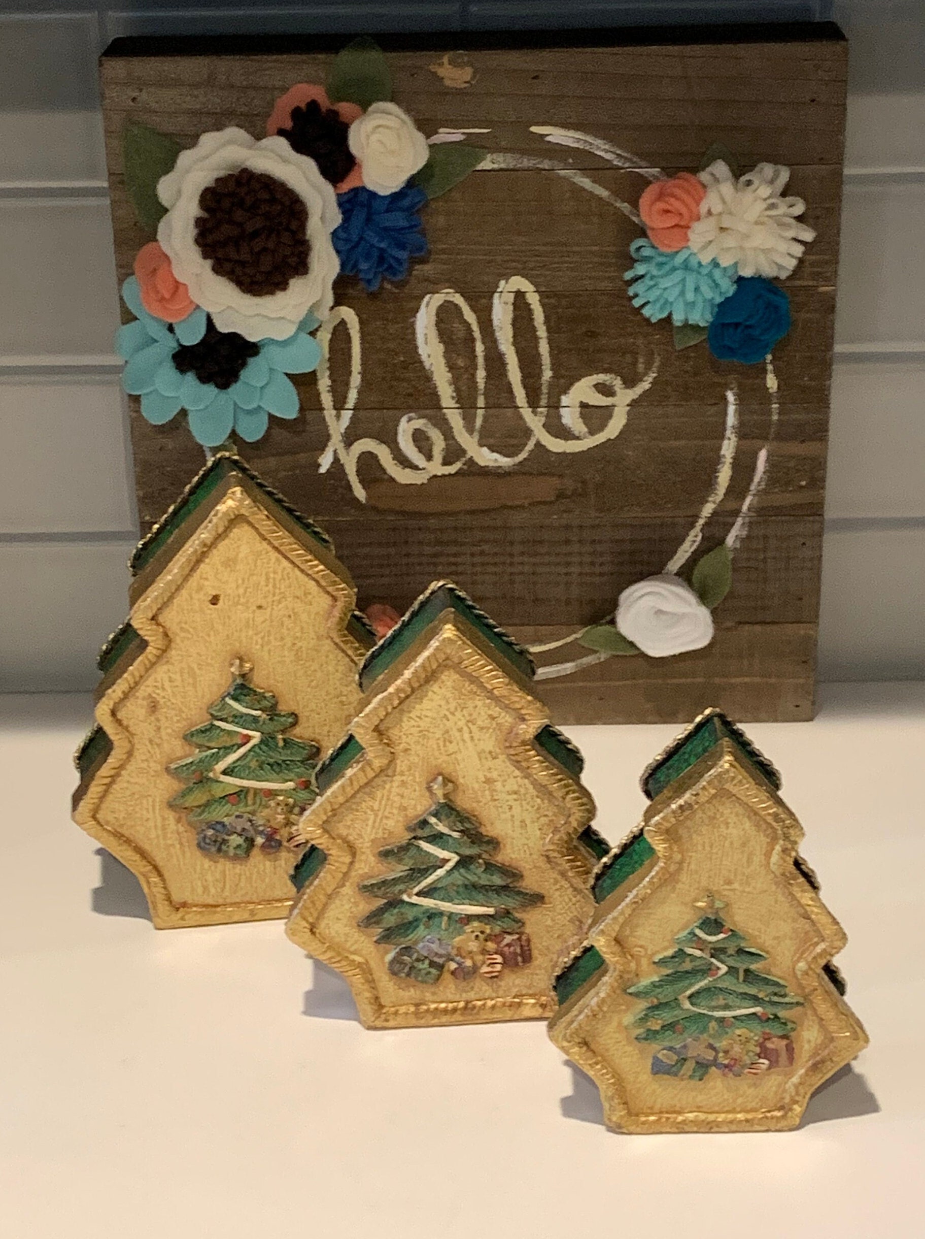 Vintage Stackable Christmas Tree Boxes Christmas Decor - Etsy