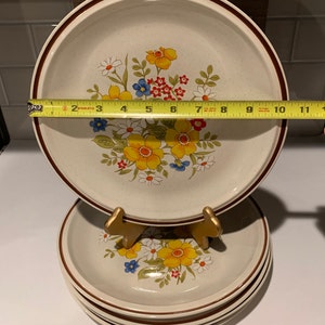 Vintage Hearthside Floral Dinner Plates | Spring Flower Dinner Plates ...