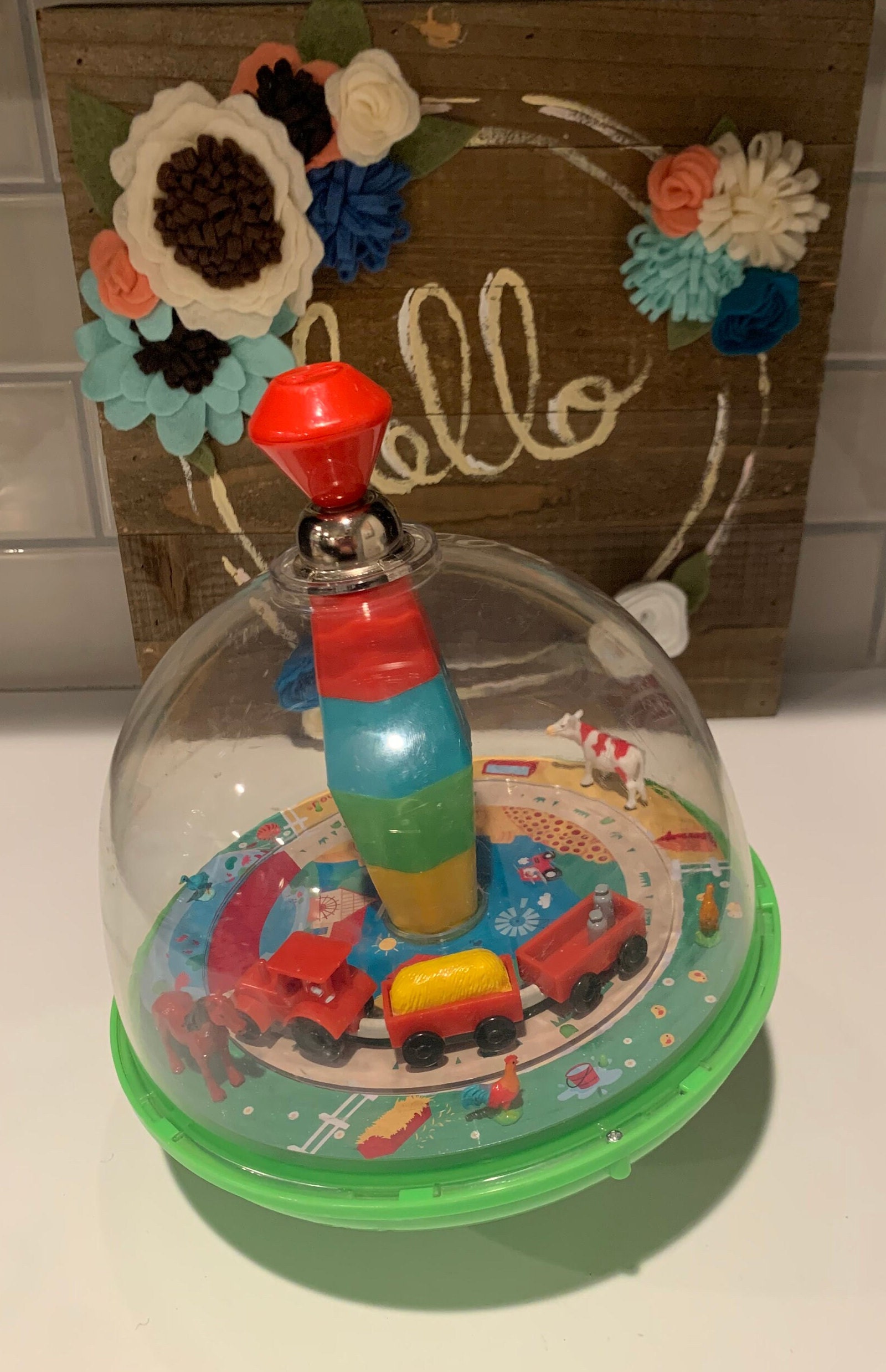 Vintage Janod Toy Spinner Train Farm Animal Spinner Toy - Etsy