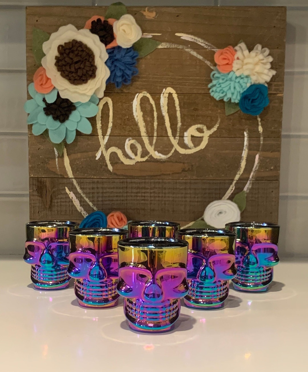 Metallic Skeleton Shot Glasses - Etsy