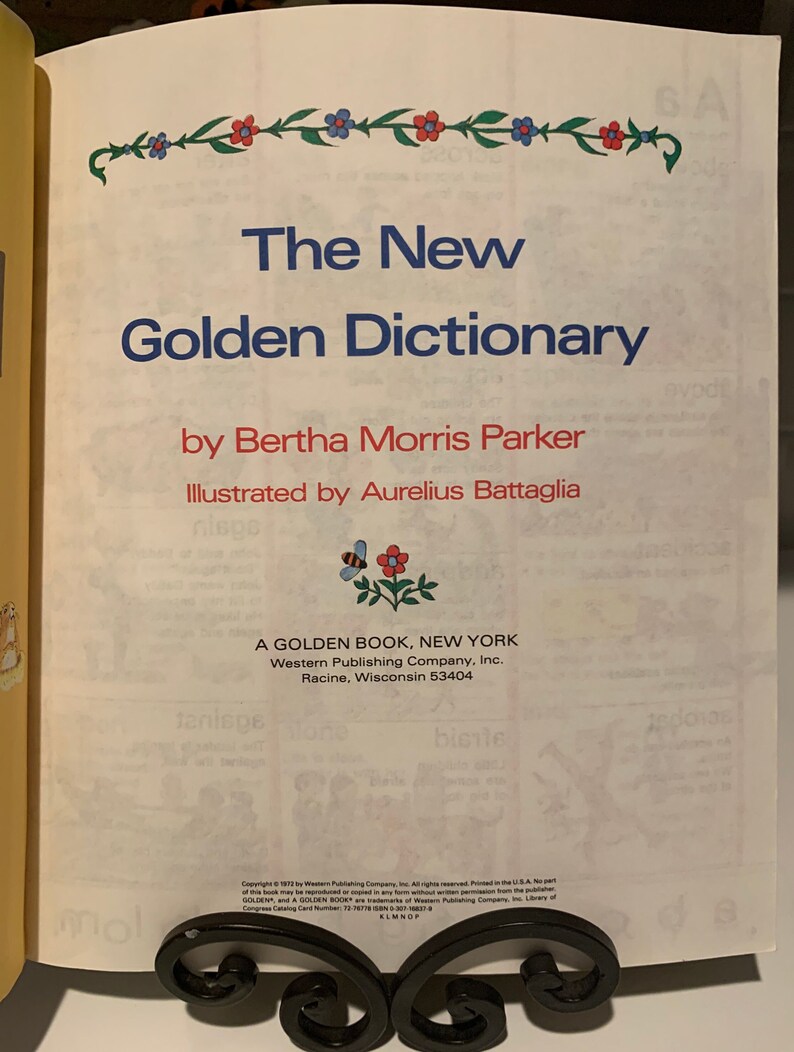 Vintage Children's Illustrated Dictionary: the New Golden Dictionary - Etsy
