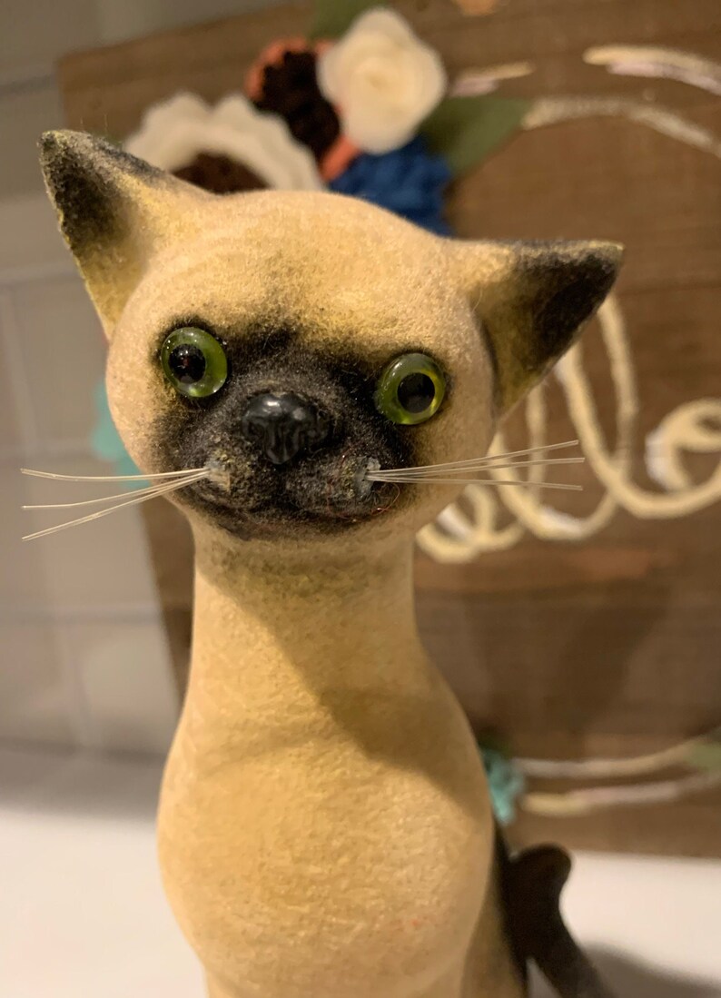 Siamese Cat Figurine Vintage Siamese Cat Decor - Etsy