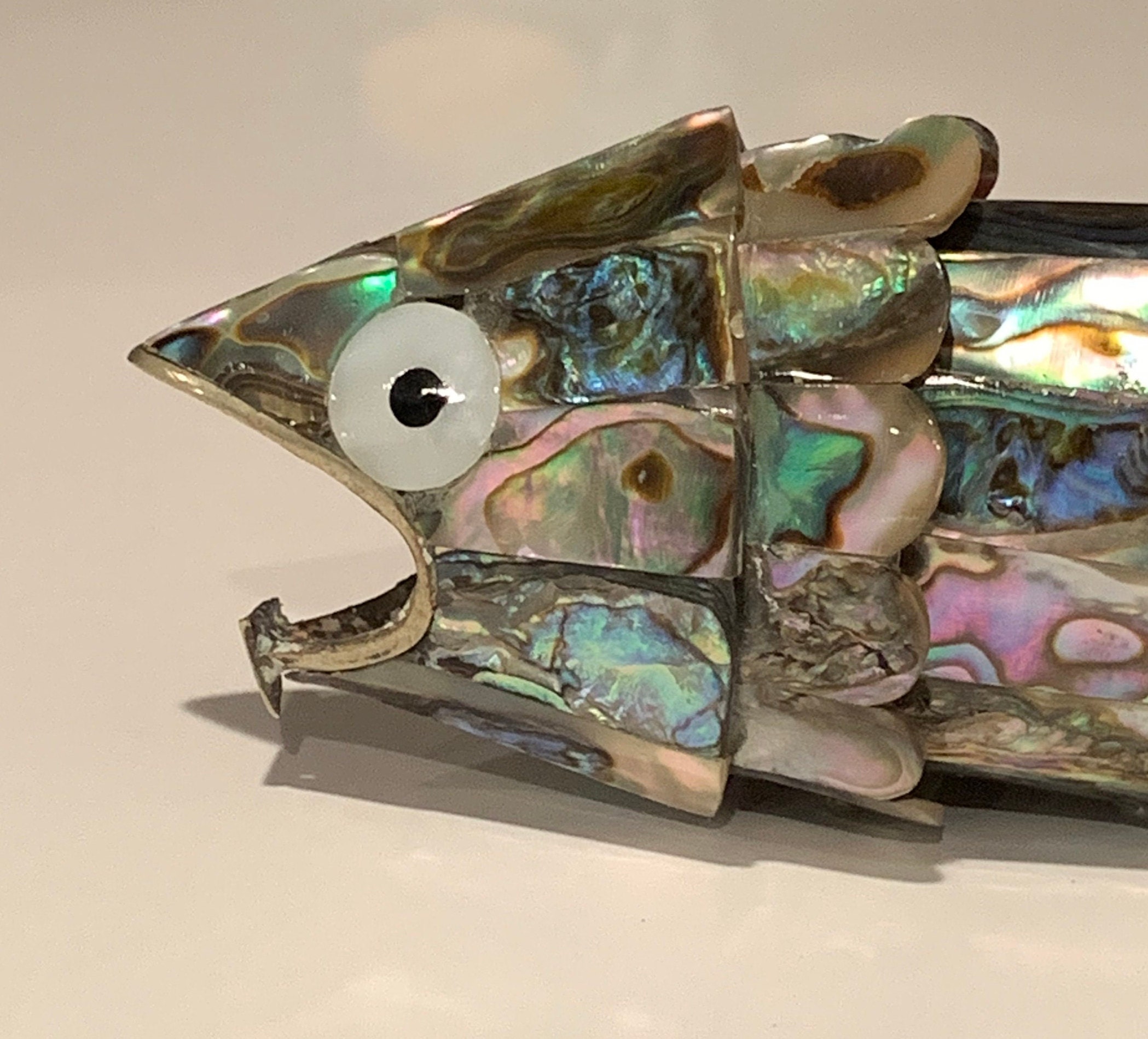 Vintage Abalone Mother of Pearl Articulated Fish Bottle Opener - Etsy
