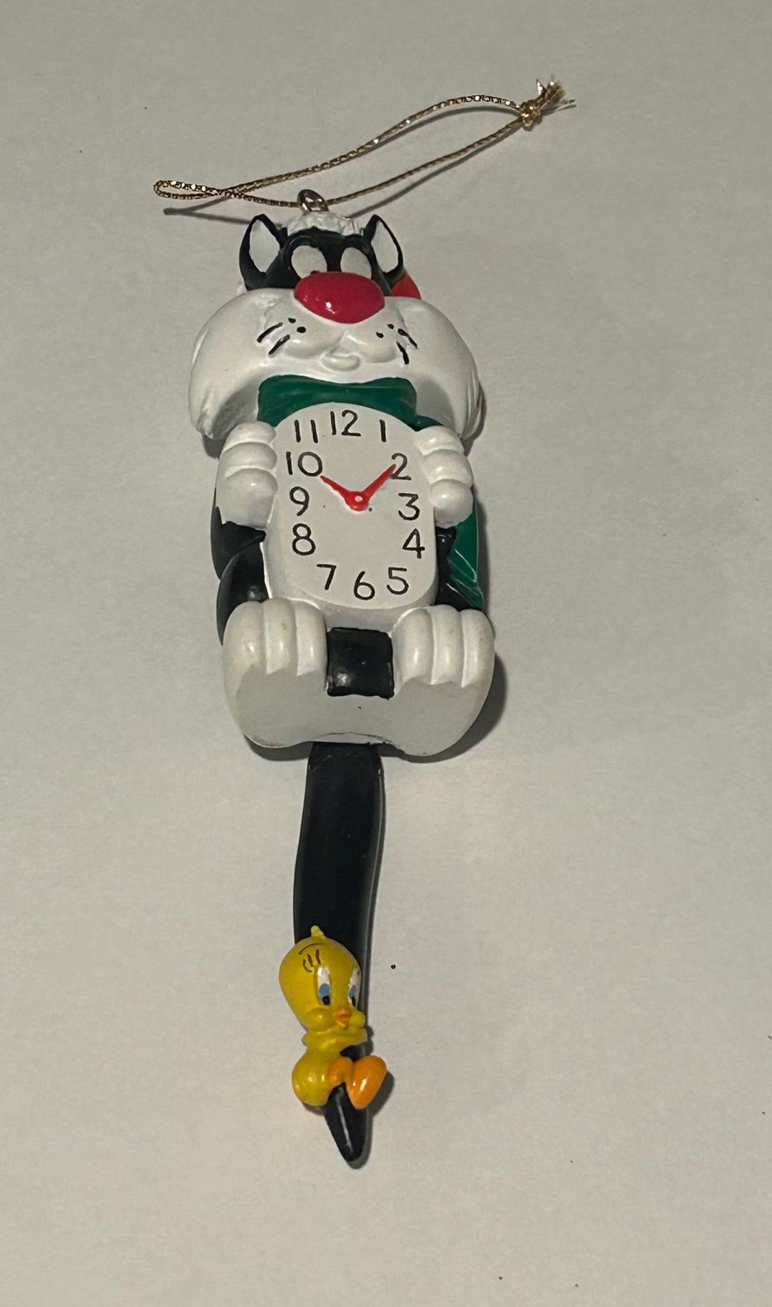 Sylvester & Tweety Clock Christmas Tree Ornament - Etsy