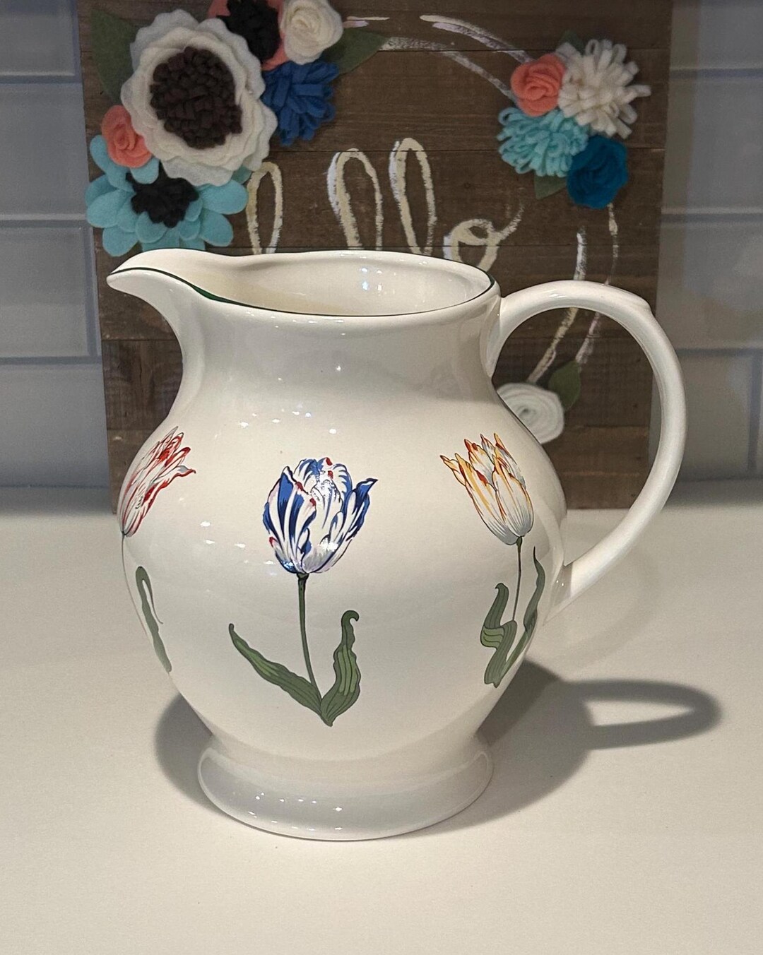 Tiffany Tulips 8 Inch Colorful Tulip Vase or Pitcher by Tiffany & Co - Etsy