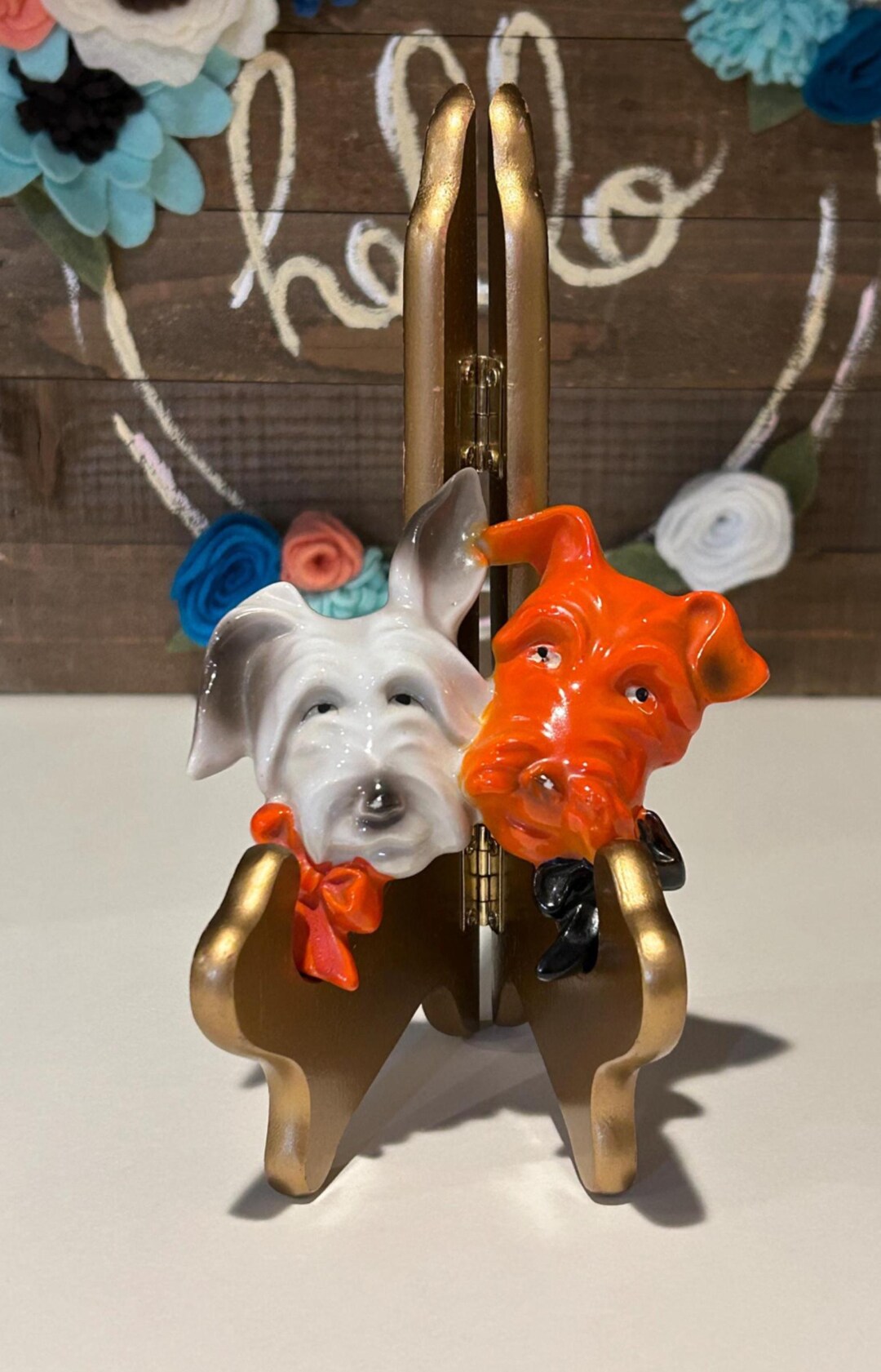 Scottie Dog With Red Neck Bow Tie 3D Wall Plaques - Etsy