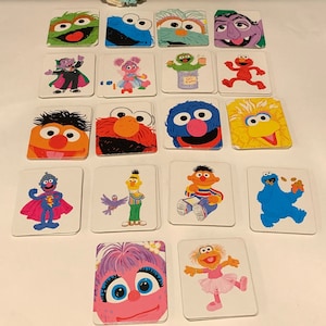 Vintage Sesame Street Memory Game | Sesame Street Skill Building Game ...