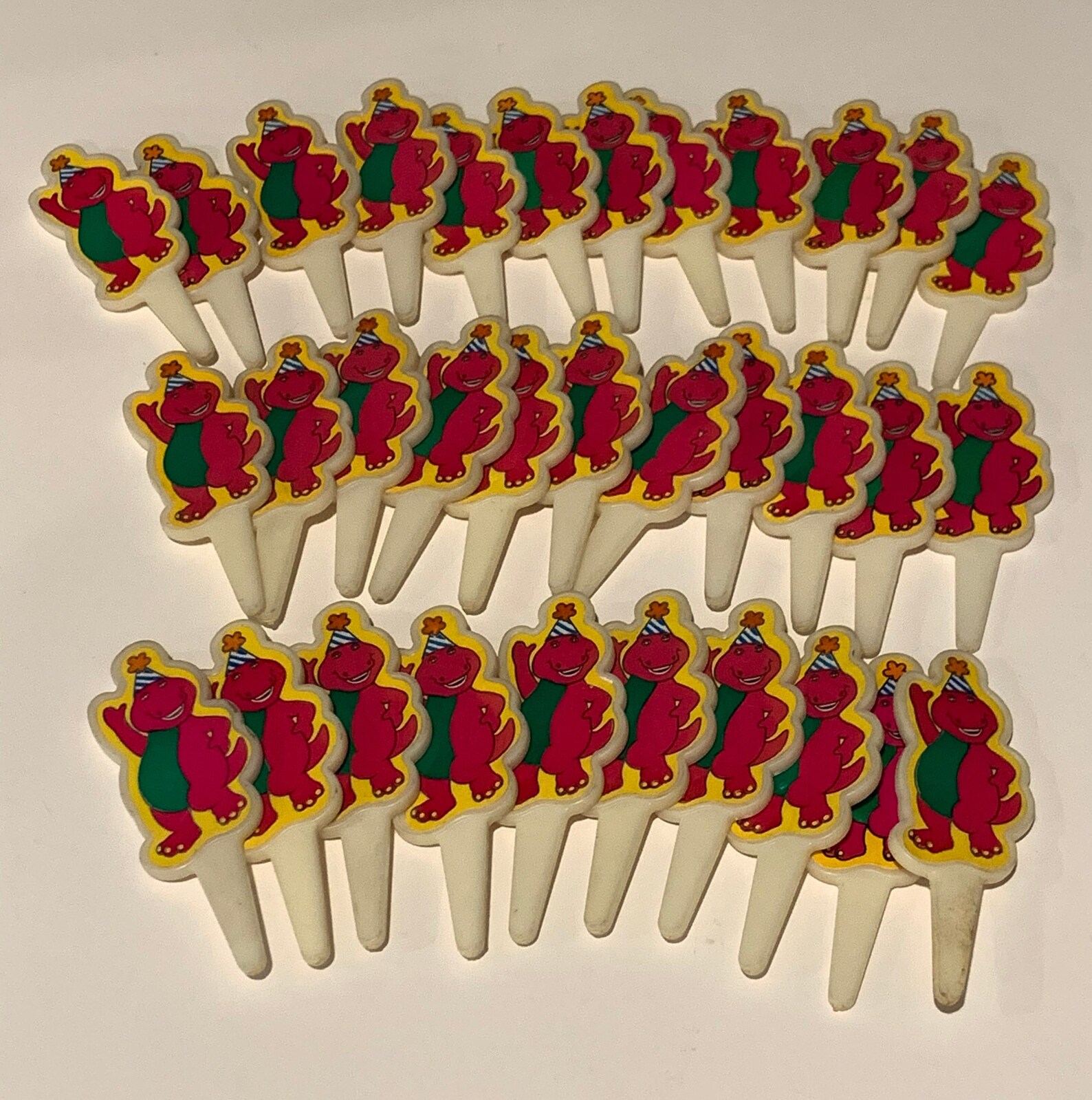 Vintage Barney Cup Cake Toppers Barney the Big Purple - Etsy