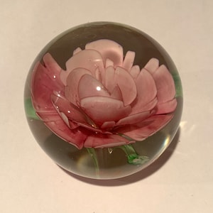 Pink Flower Paperweight | Collectable Paperweight - Etsy