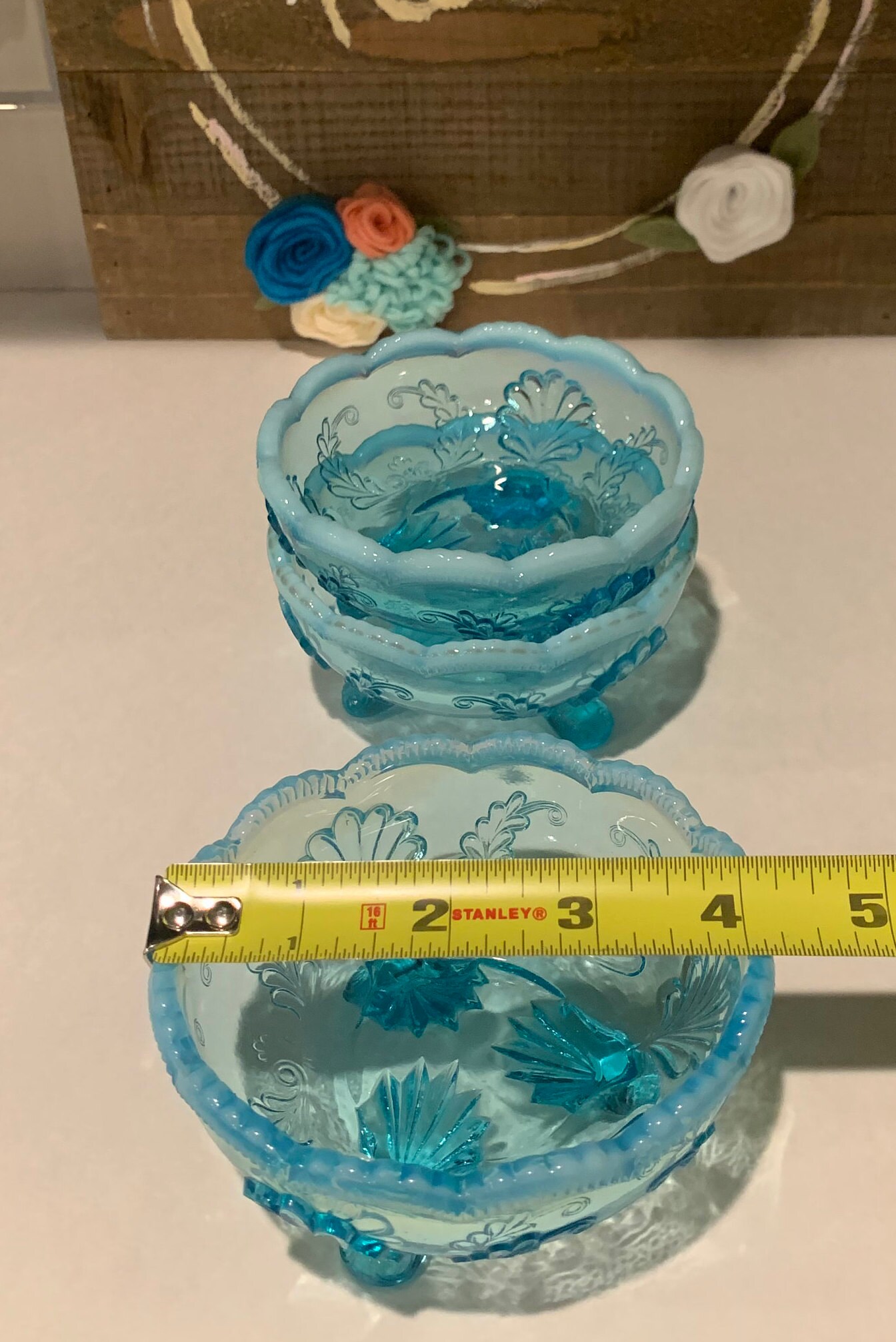 Manila Blue Opalescent Small Fruit Bowl by MODEL FLINT - Etsy