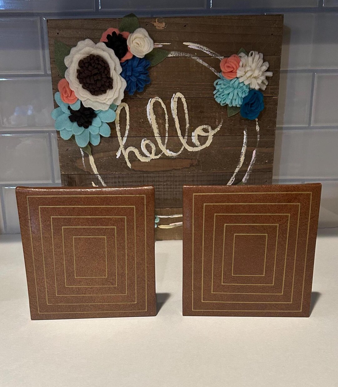 Leather Bookends | Midcentury Leather American Binder Permo N0. 061 ...