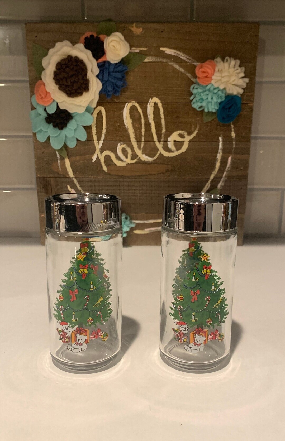 Christmas Tree Salt & Pepper Shakers Vintage Christmas Table Decor ...