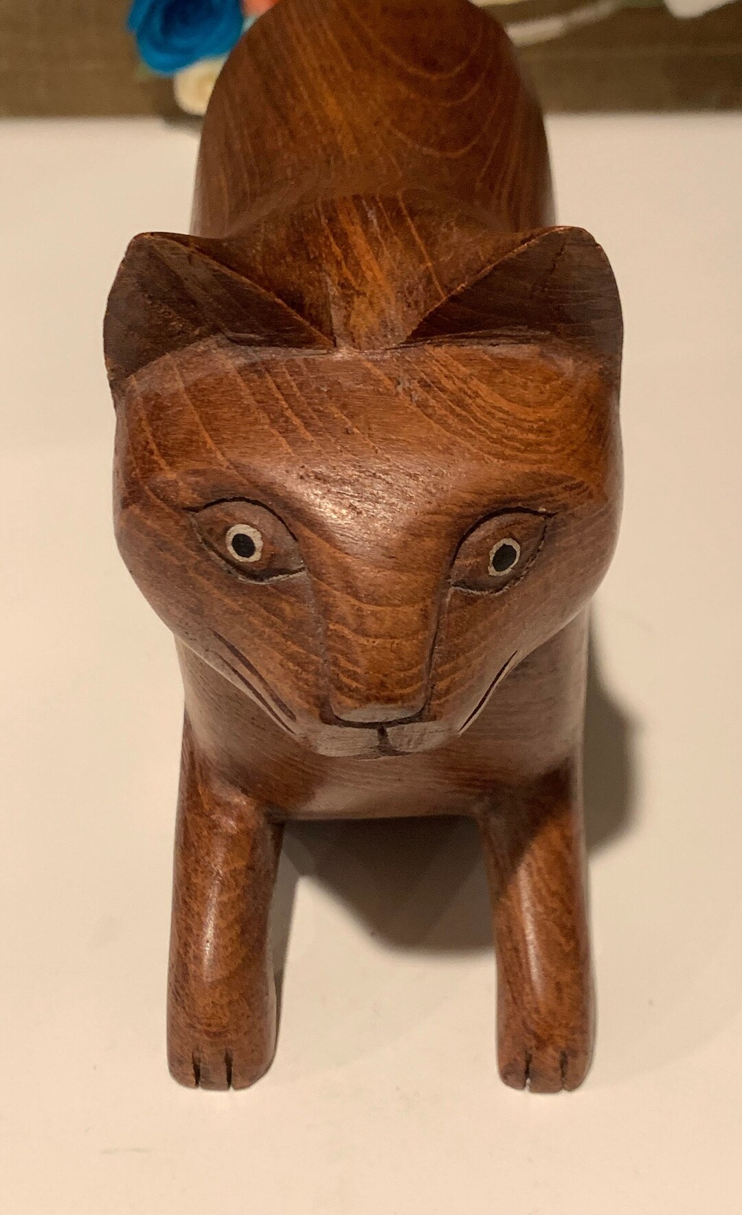 Vintage Wooden Cat Trinket Box | Wood Cat | Cat Gifts | Cat Decor | Cat ...