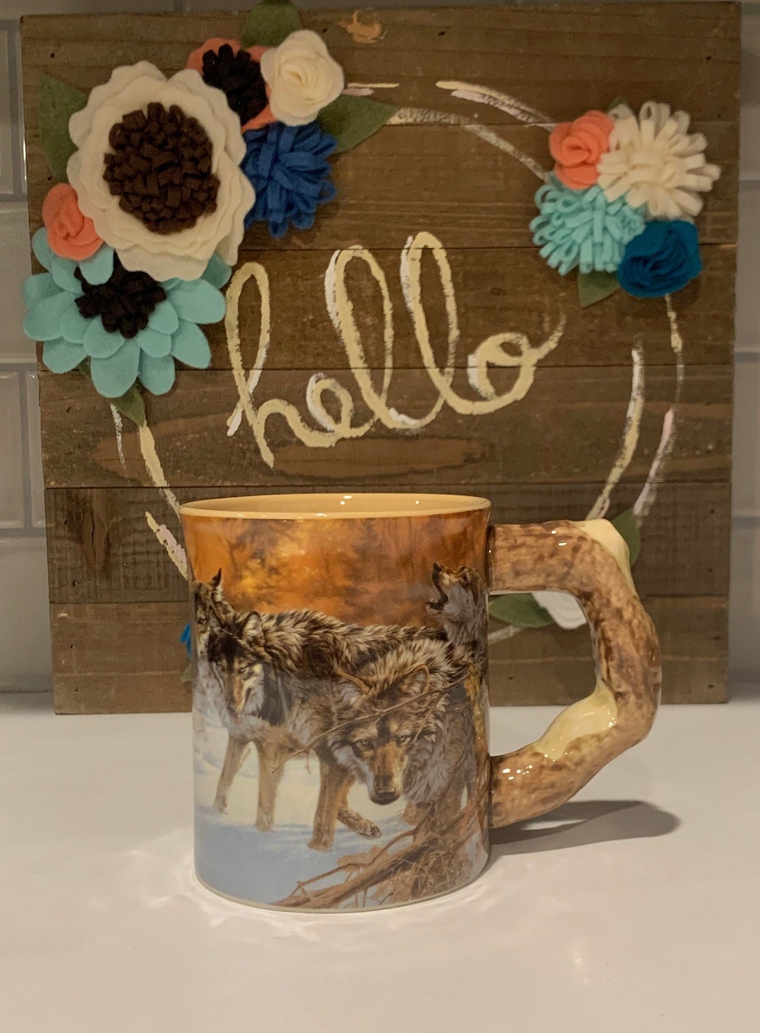 Wild Wings Sculpted Coffee Mug Wolves Coffee Mug Collectable Wolves ...