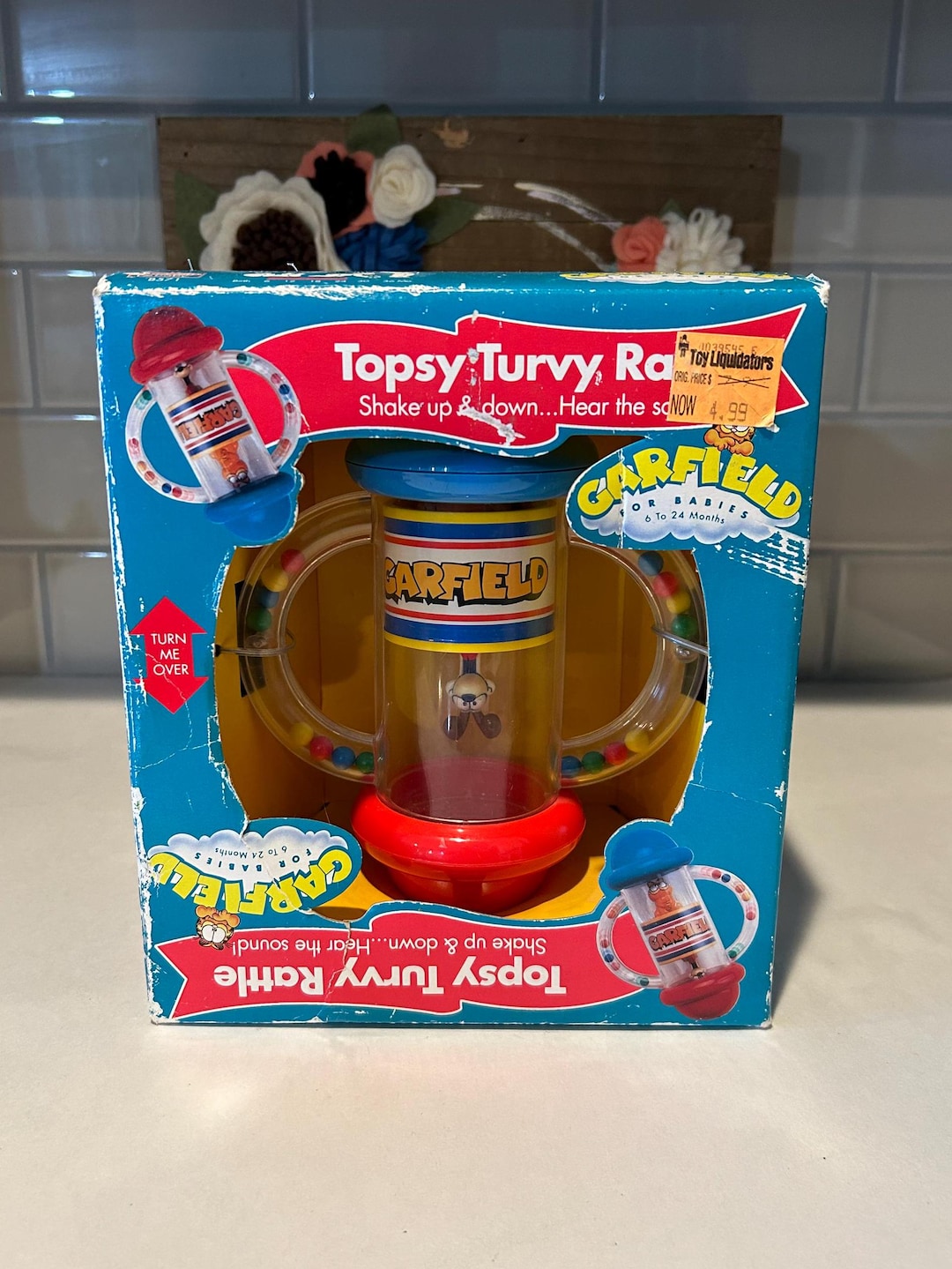 Vintage Garfield Odie Topsy Turvy Baby Rattle Toy - Etsy