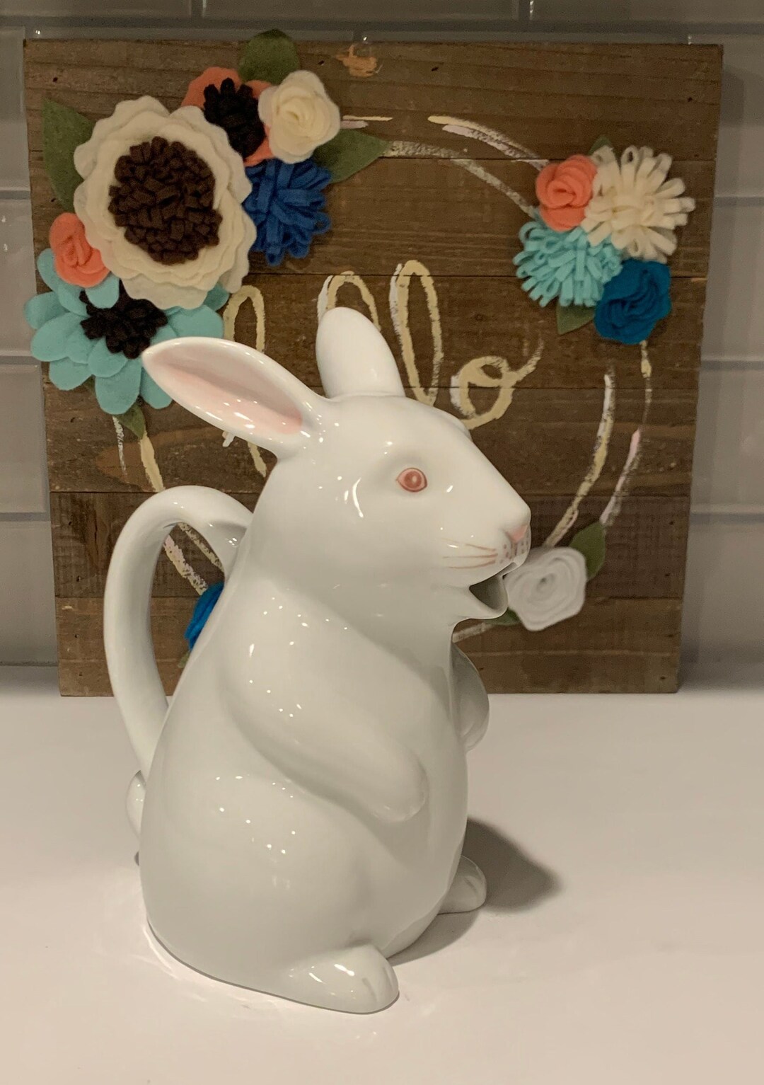 Rabbit Water Pitcher Bunny Water Pitcher Bunny Kitchen Decor - Etsy