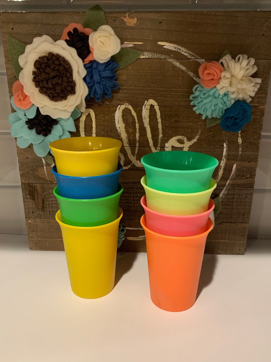 Vintage TUPPERWARE Bell Tumblers Table Made in USA Retired Tupperware ...