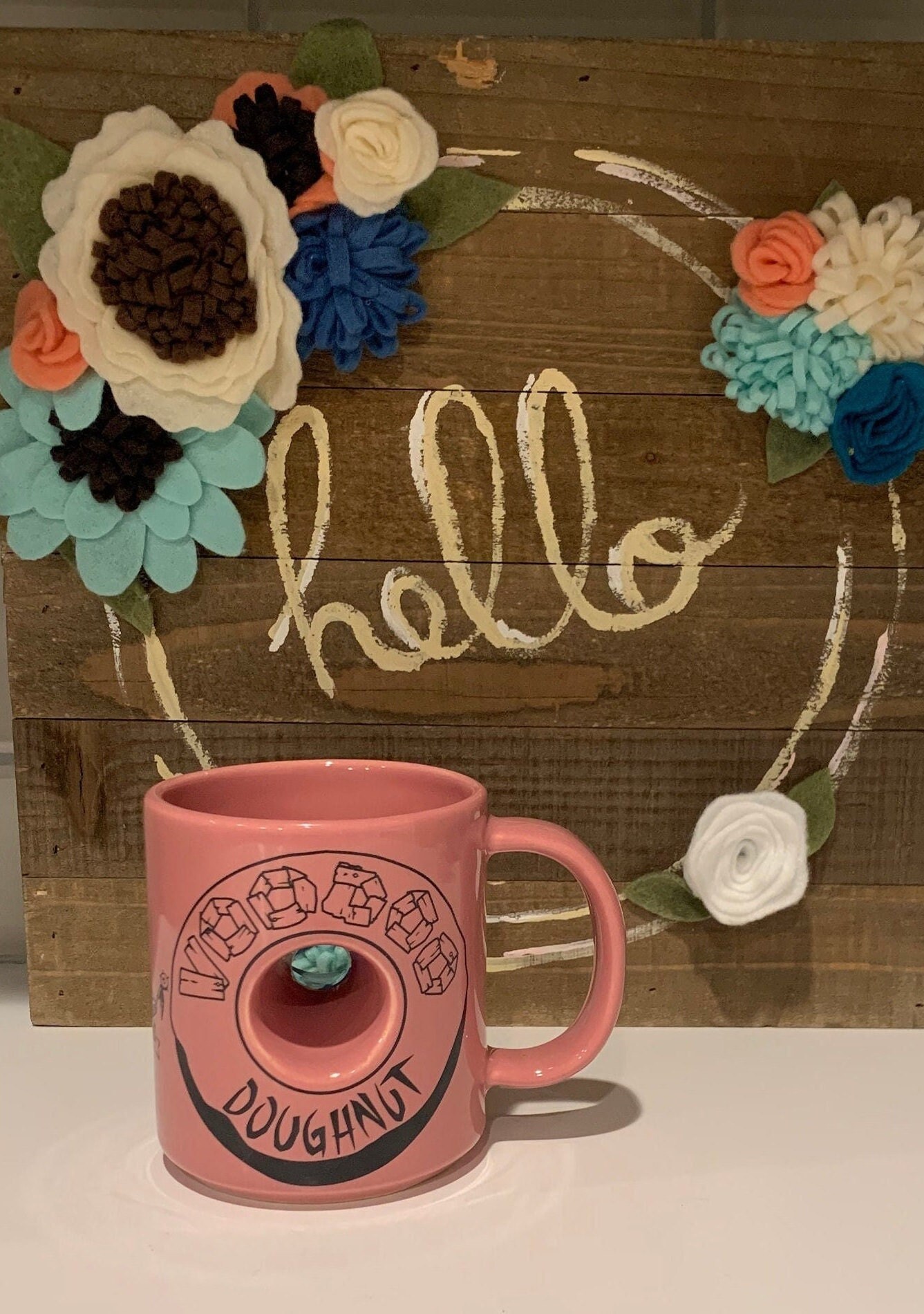 Voodoo Donut the Magic is in the Hole Pink Coffee Mug | Etsy