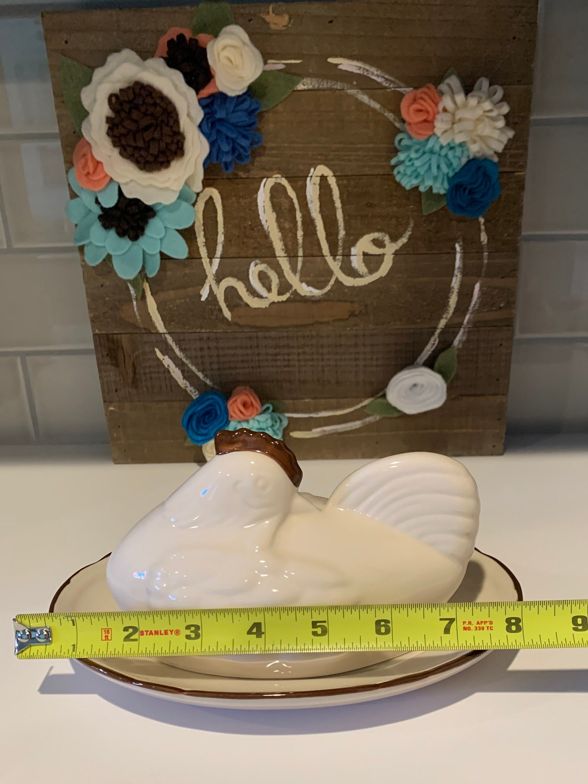 Nesting Hen Butter Dish Hen Kitchen Decor Farm House | Etsy