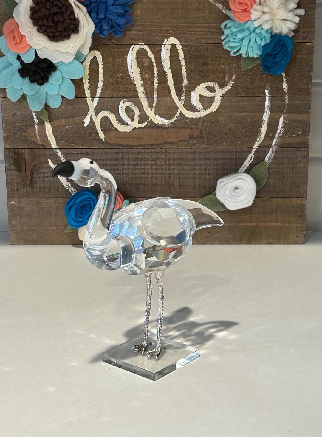 Crystal Flamingo Figurine by Shannon Crystal Designs of Ireland ...