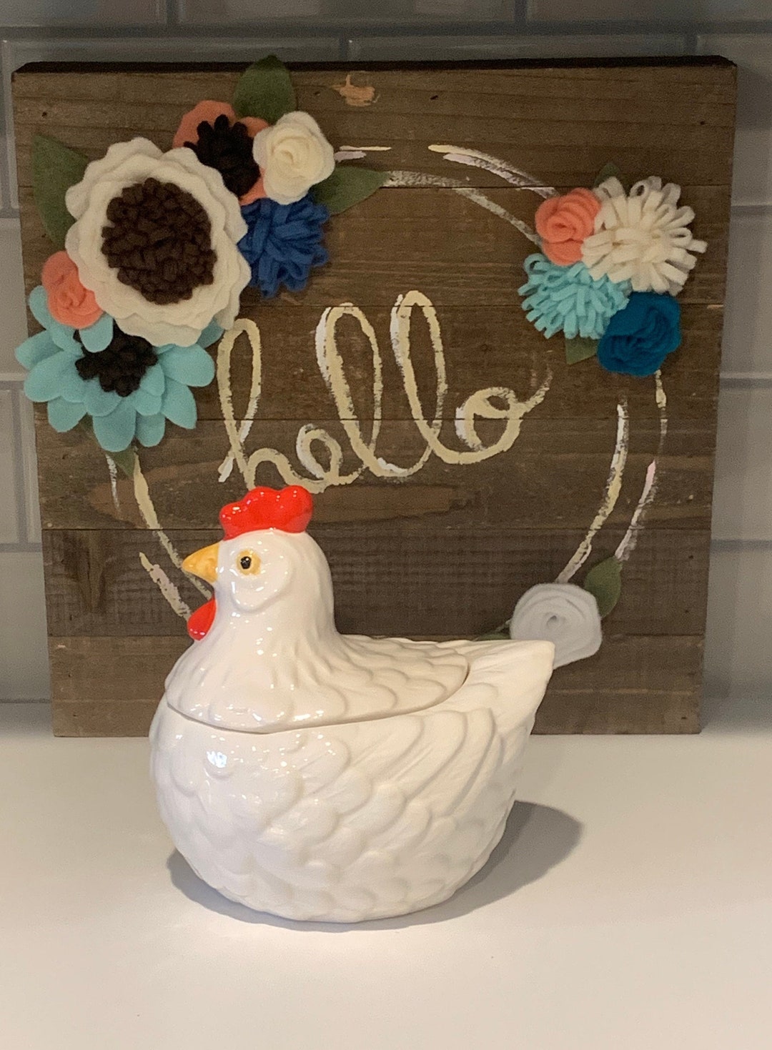Rooster Trinket Dish | Rooster Decor | Farm Kitchen - Etsy