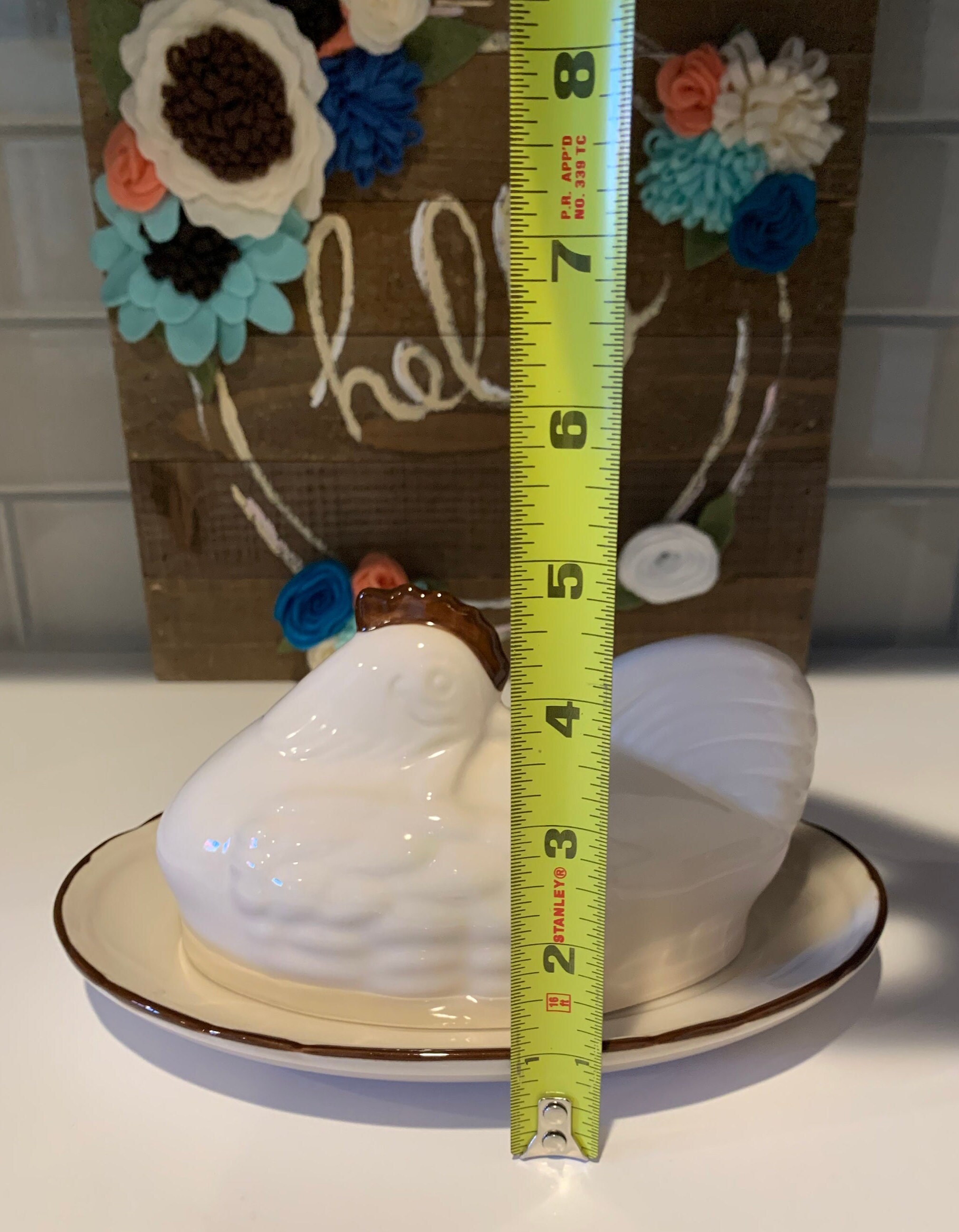 Nesting Hen Butter Dish Hen Kitchen Decor Farm House | Etsy