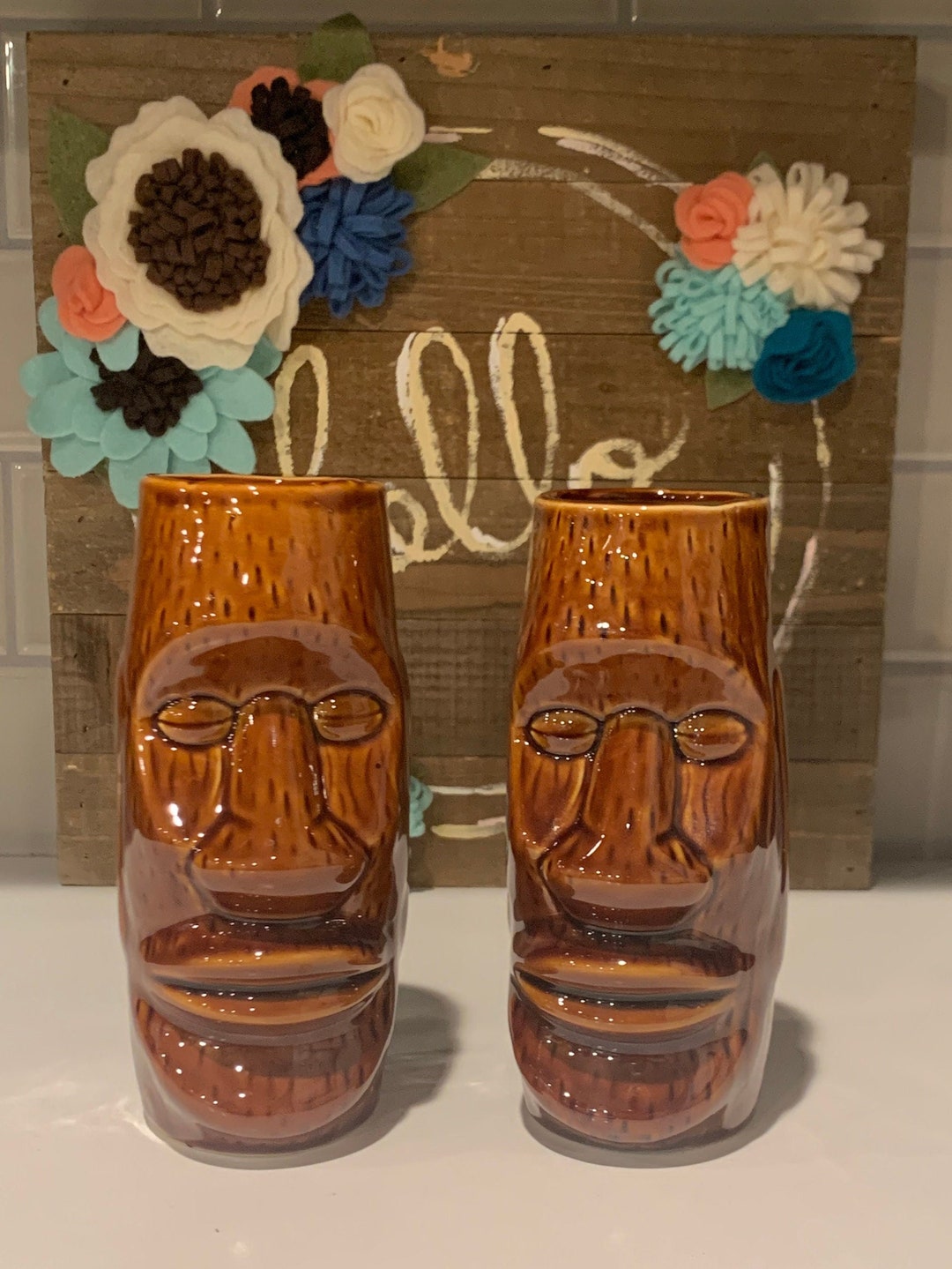 Tiki Mugs | Glazed Ceramic Tiki Mugs | Collectable Tiki Mugs - Etsy