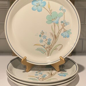 Vintage Blue Floral Dinner Plate ‘spring Delight’ by KENMARK ...