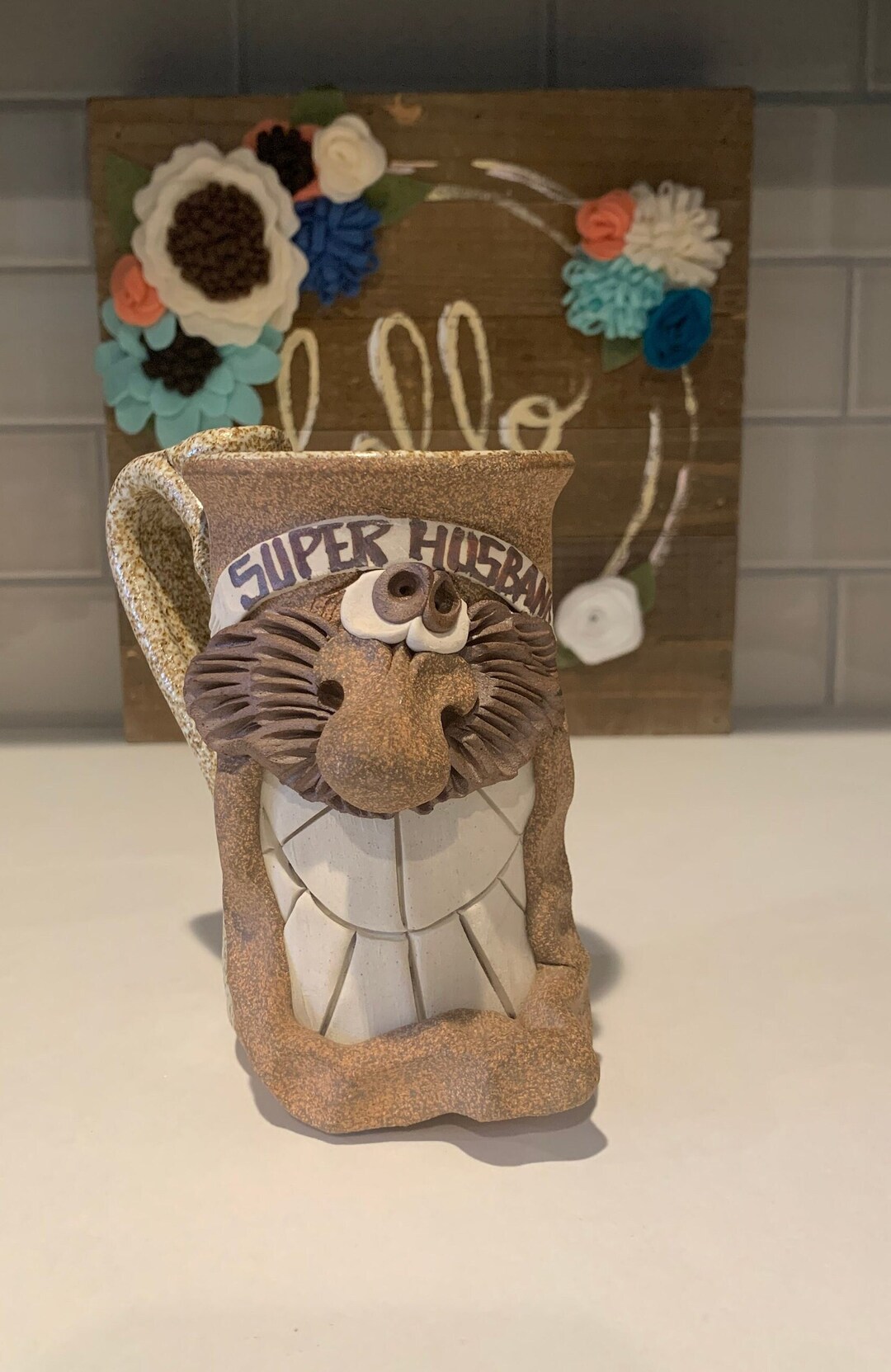 Ugly Face Pottery Coffee Mug | Ugly Face ‘husband’ Coffee Mug | Fun Mug ...