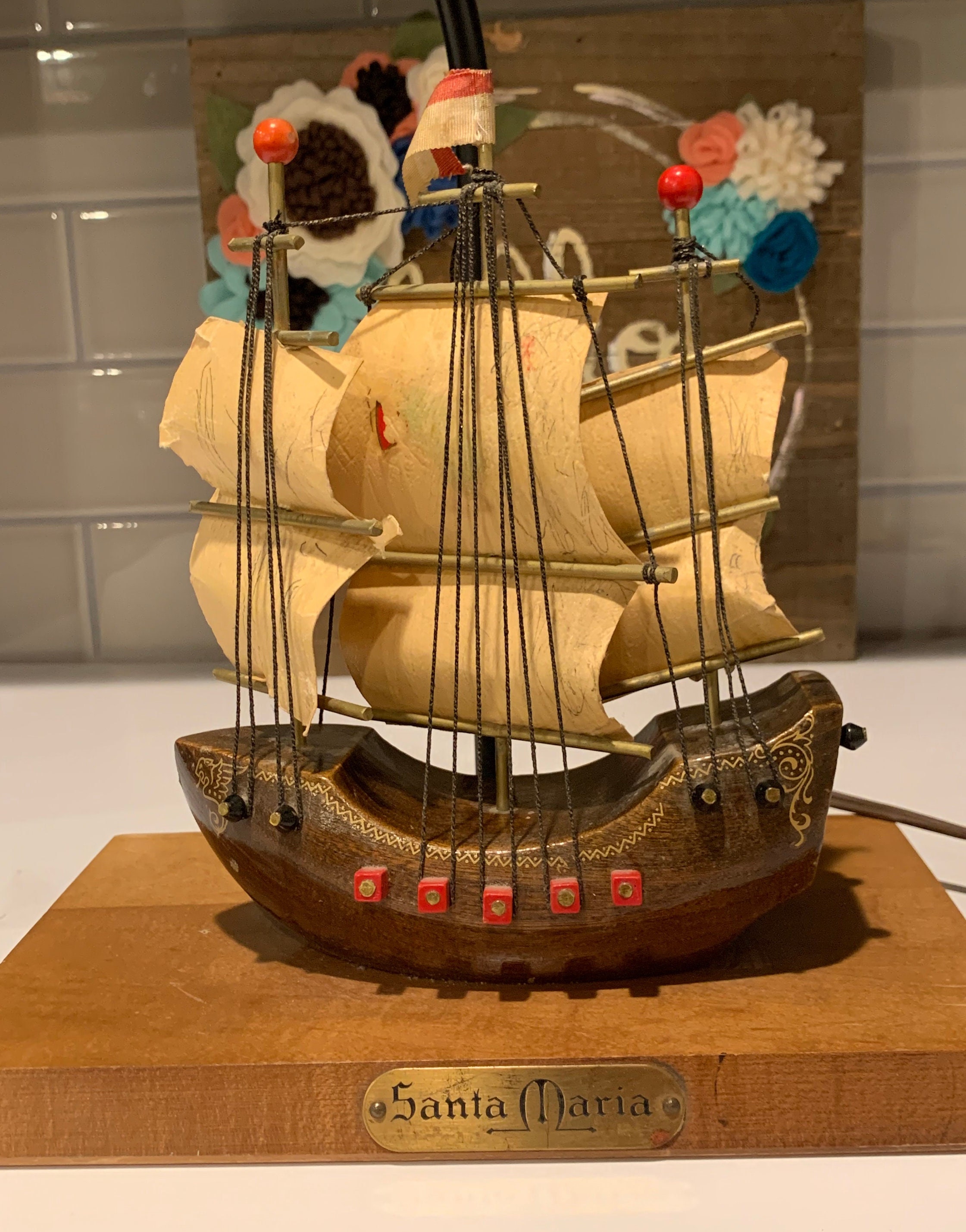 Table Lamp Ship Vintage - Etsy