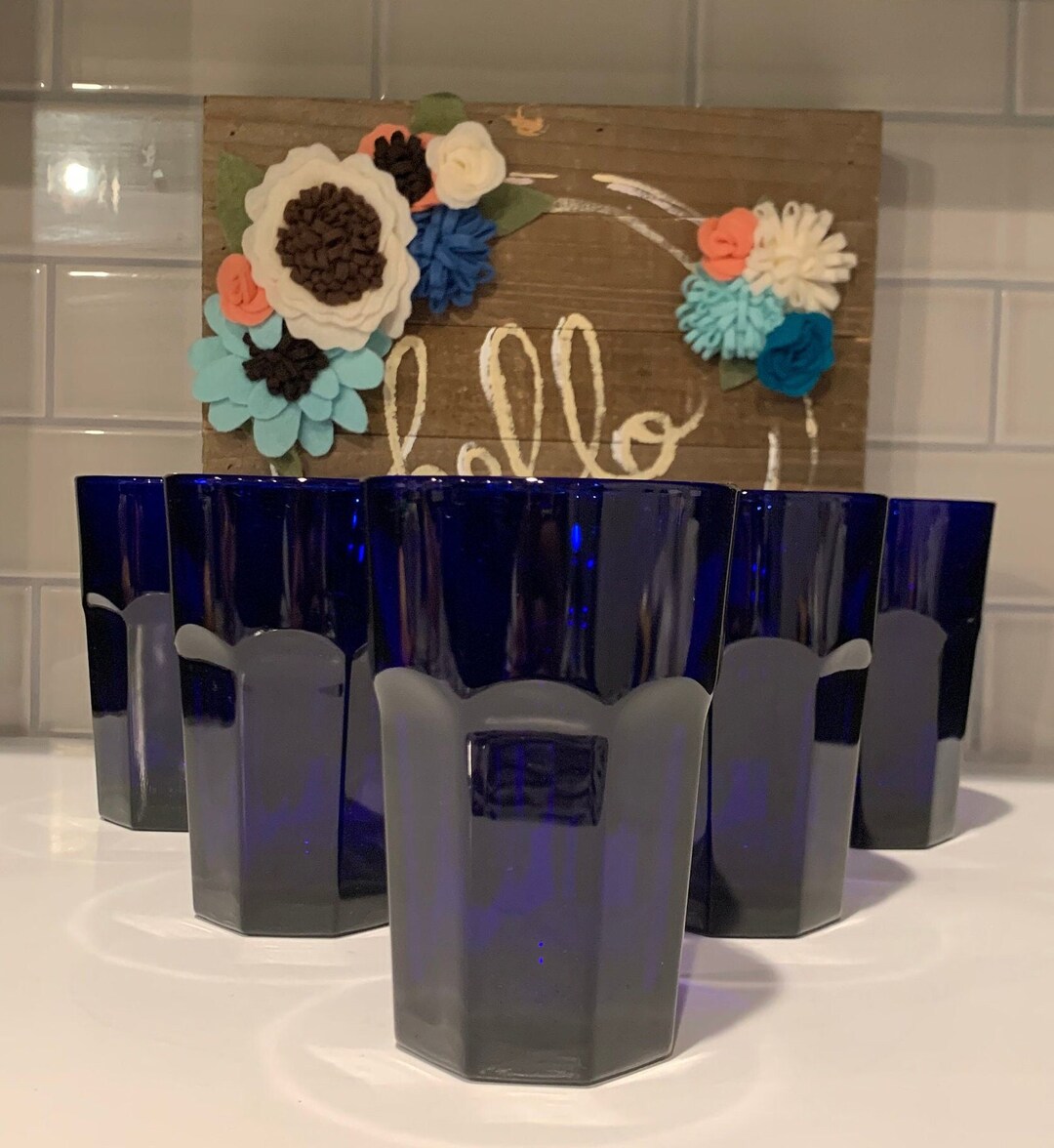 Cobalt Blue Gibraltar Glasses by Libbey Glass Company / Cobalt Blue ...