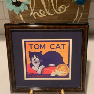 Original Tom Cat Orange Crate Label | 1930s Tom Cat Tulare County ...