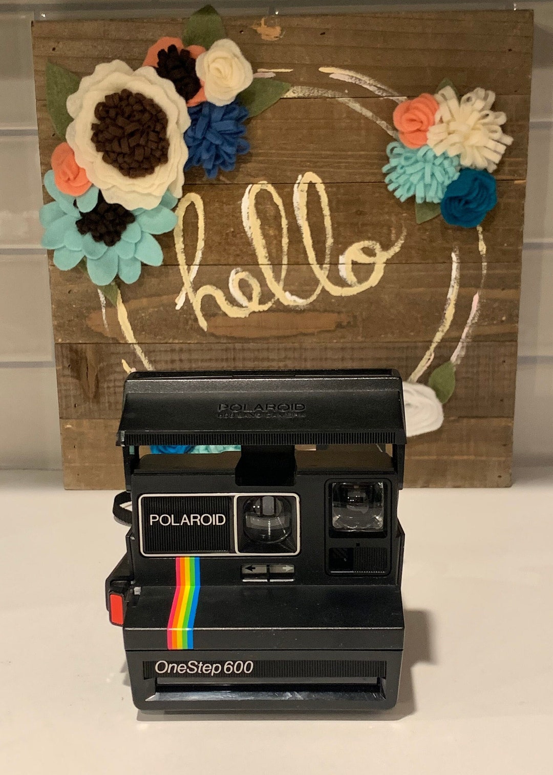 Onestep 600 Polaroid Camera With a Rainbow Stripe | Vintage Cameras ...