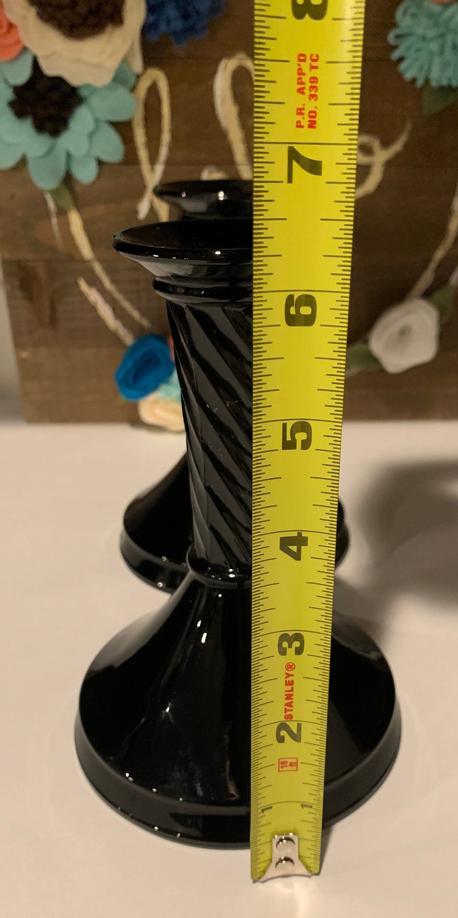 Vintage Black Indiana Glass Taper Candle Holders Black - Etsy