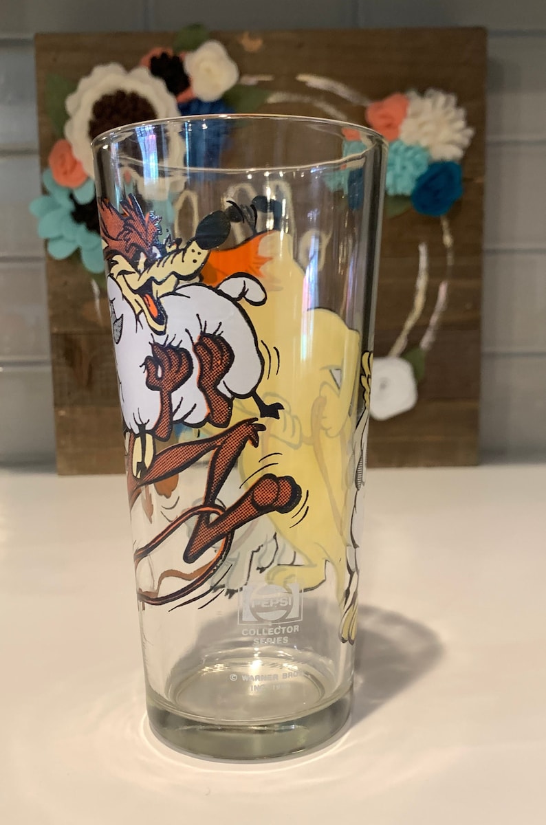 Vintage (wile E. Coyote & Ralph Sheep Pepsi Glass Tumbler | Collectable ...