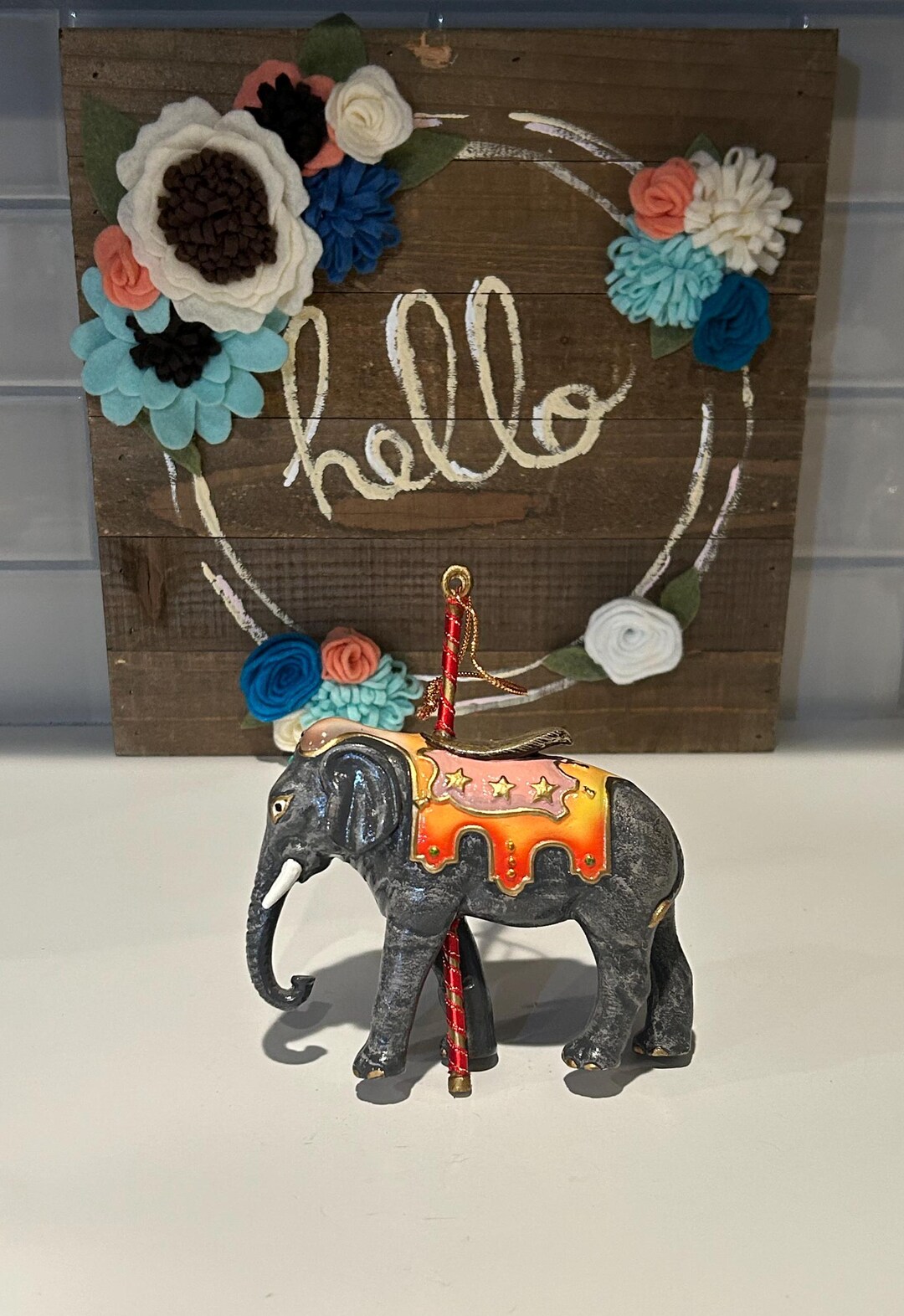 Vintage Carousel Elephant Christmas Tree Ornament - Smithsonian - Etsy
