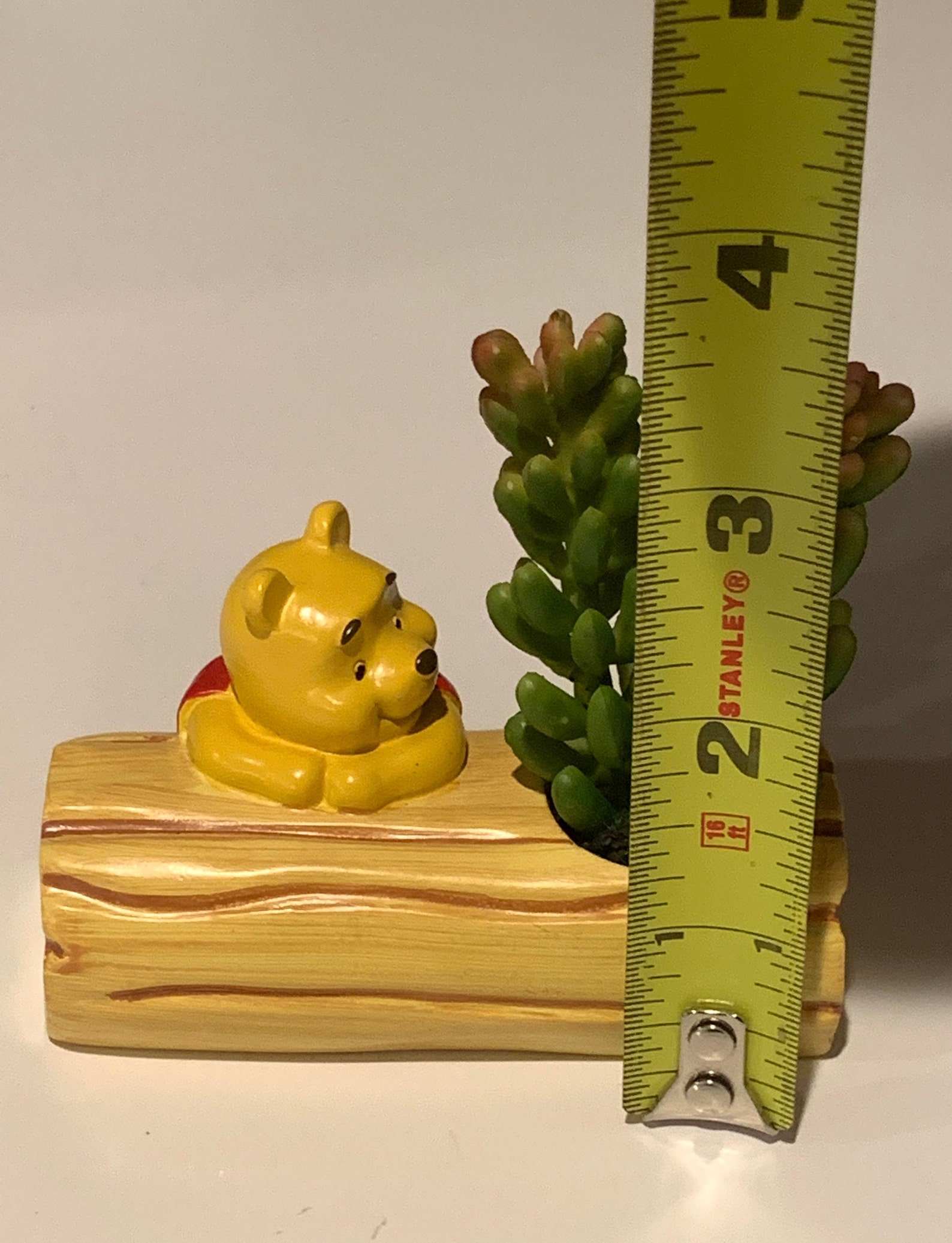 Winnie the Pooh Log Faux Planter Figurine Winnie the Pooh - Etsy