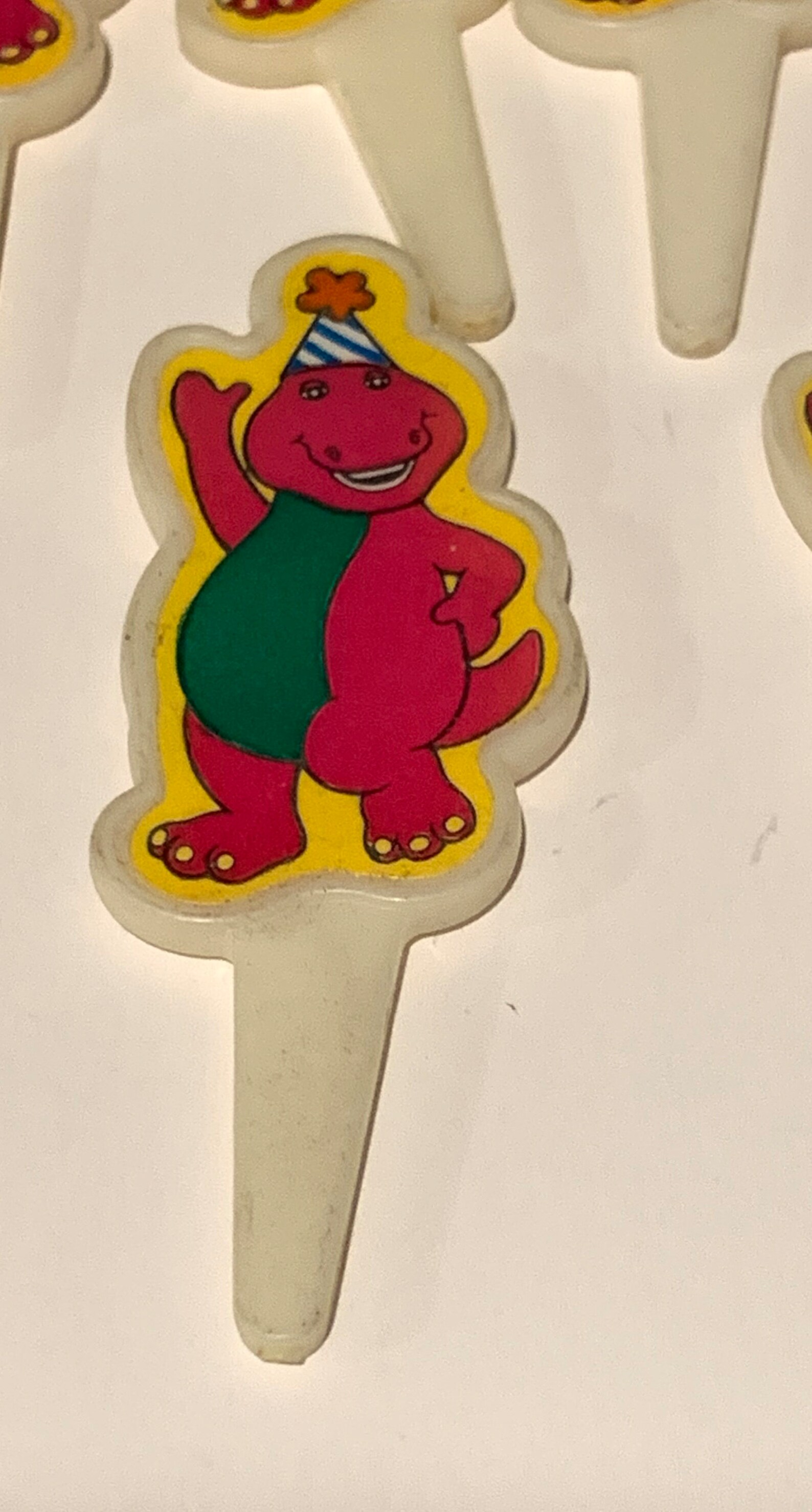 Vintage Barney Cup Cake Toppers Barney the Big Purple - Etsy