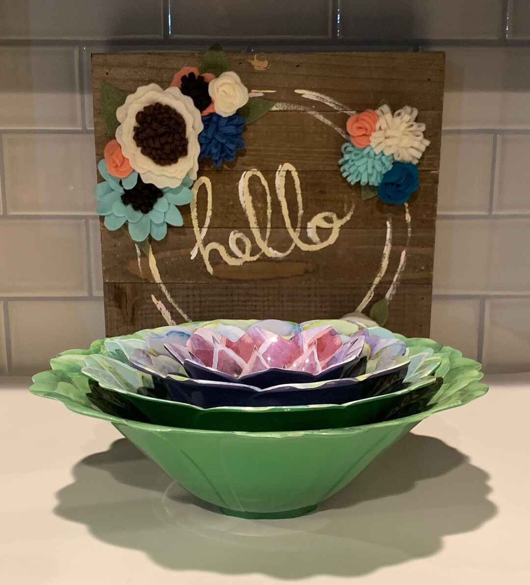 Lotus Nesting Bowls | Lotus Mixing Bowls | Lotus Serveware - Etsy