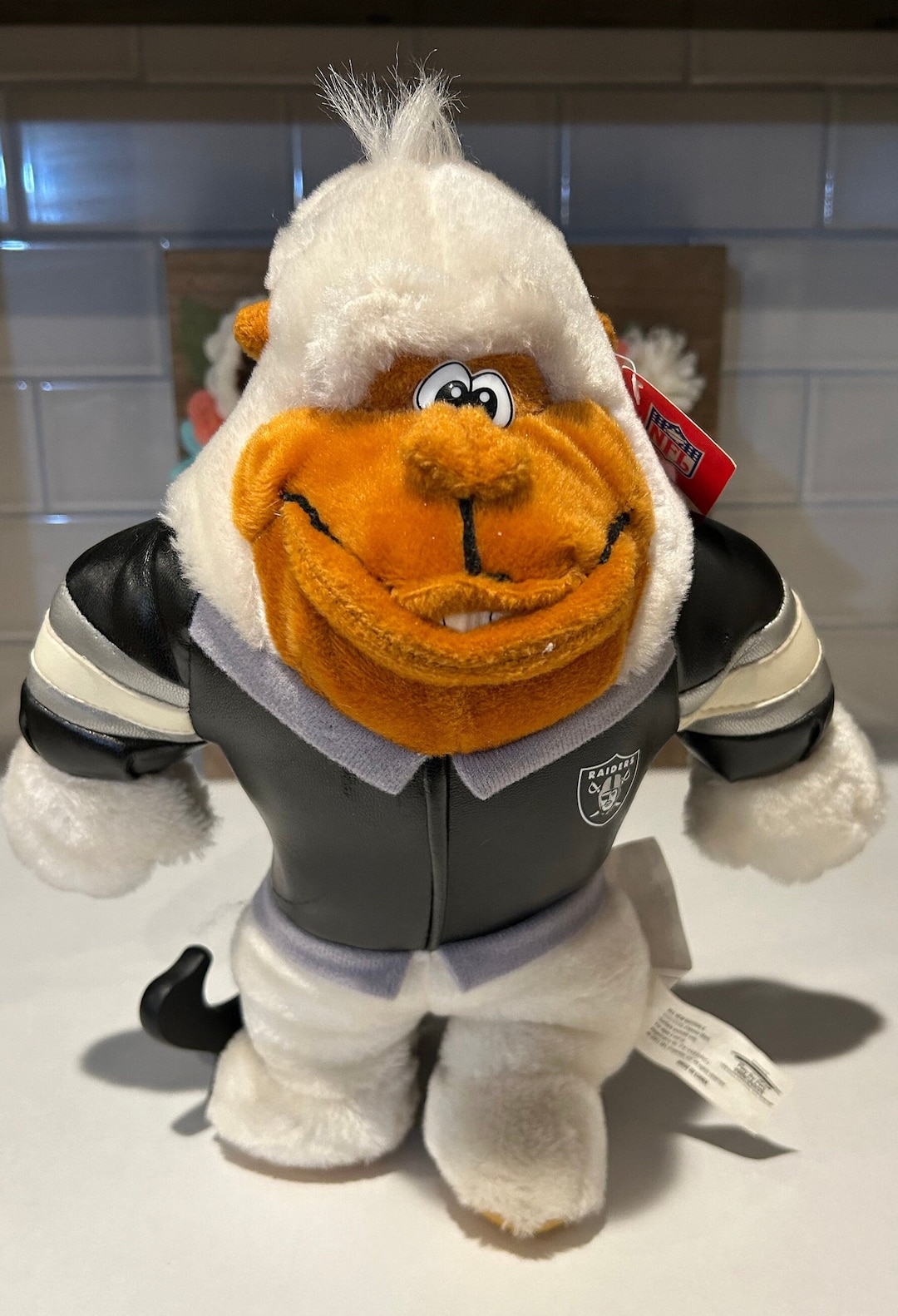 Vintage Oakland Raiders NFL Gorilla Plush Wearing Team Jacket ...