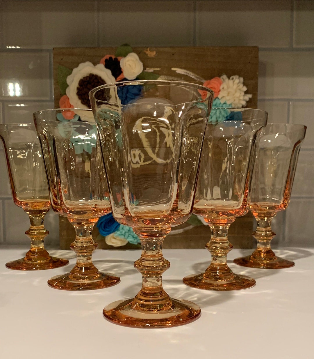 Lenox Antique Gold Water Goblets - Set of 5 - Elegant Drinkware - Etsy