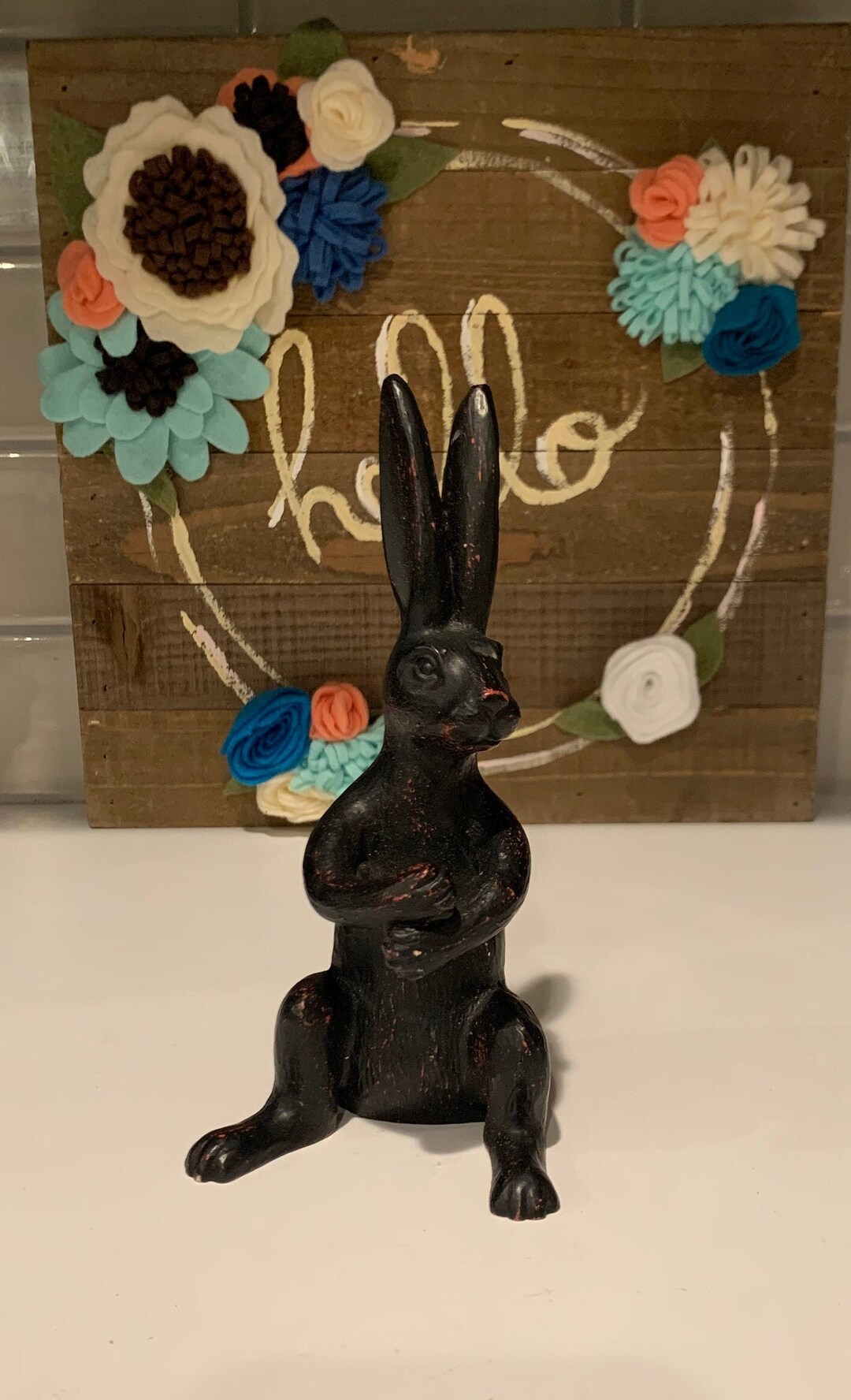 Brown Rabbit Figurine | Easter Decor | Rabbit Figurine - Etsy