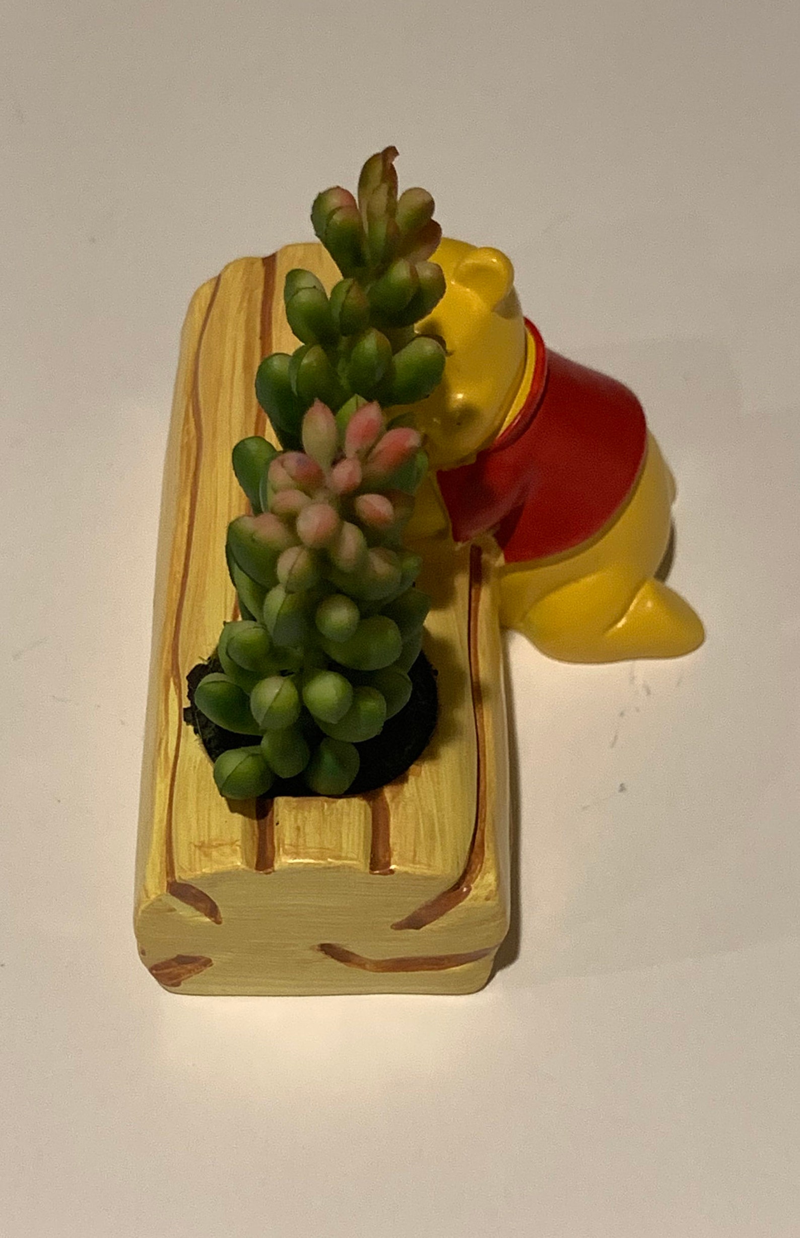 Winnie the Pooh Log Faux Planter Figurine Winnie the Pooh - Etsy